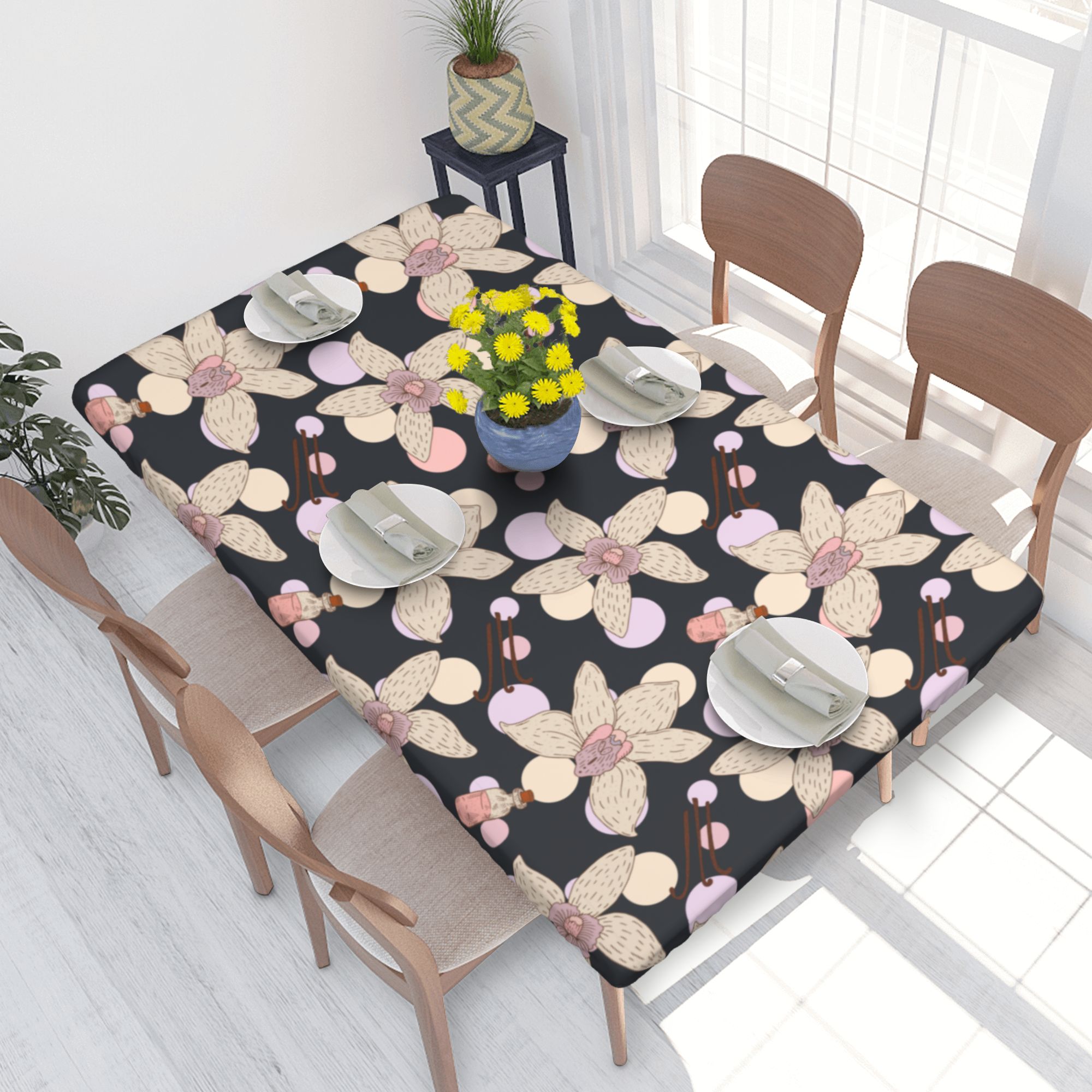 Home Deluxe Tablecloth Flower Pattern Background (13) Waterproof ...