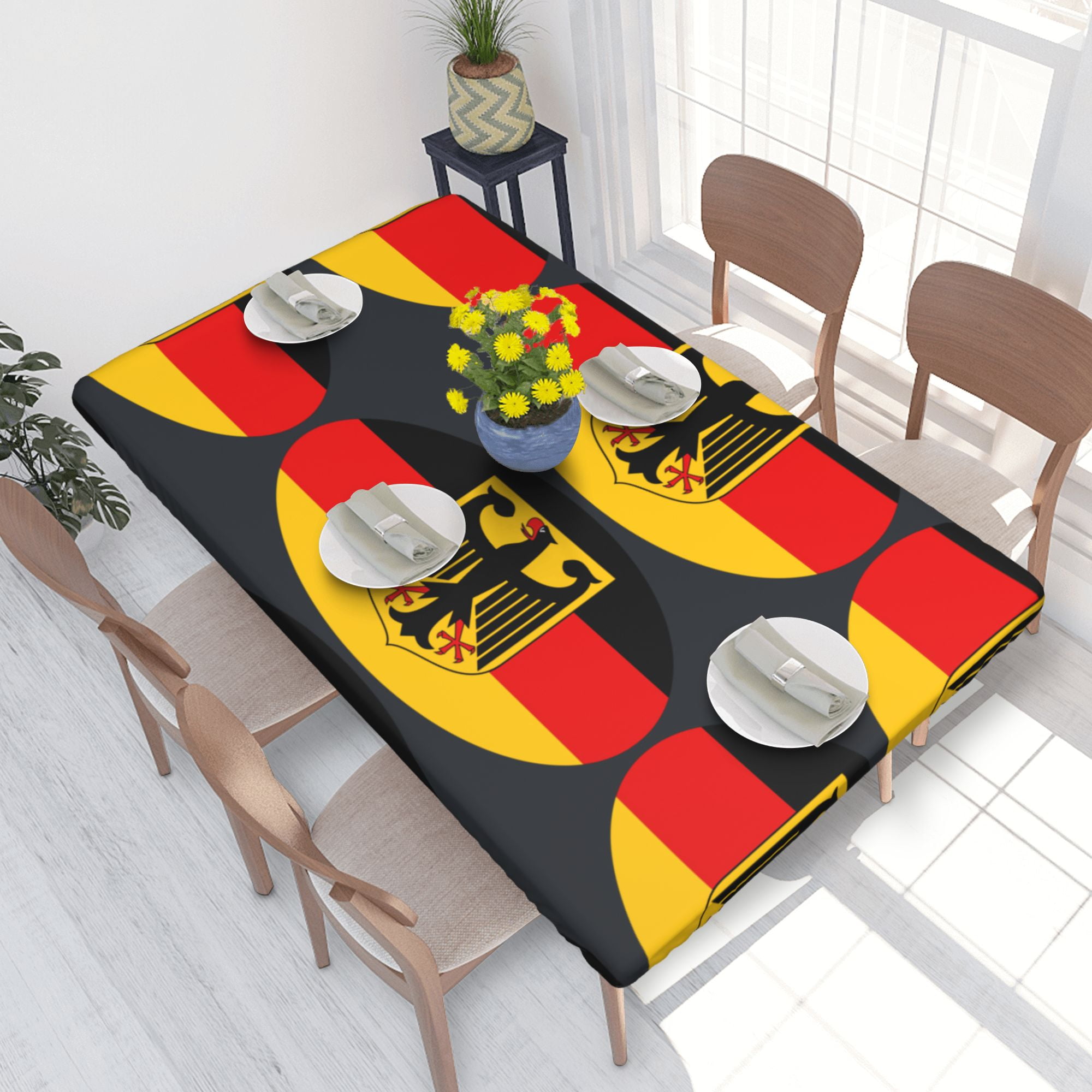 Home Deluxe Tablecloth Germany Coat Of Arms German Flag1 Waterproof ...