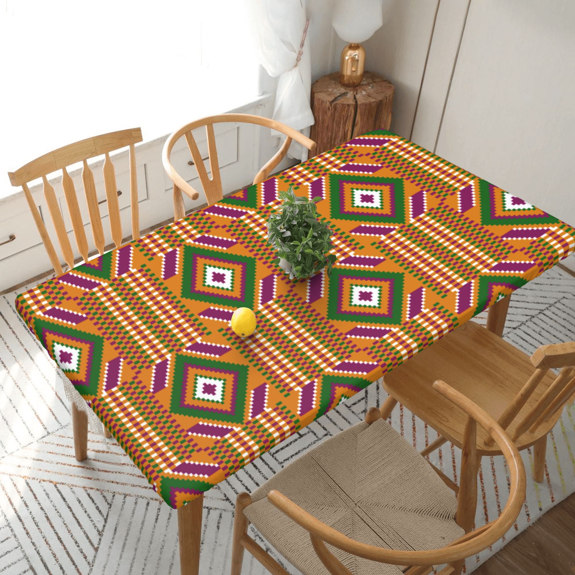 Home Deluxe Tablecloth Ghana Kente Fabric African Print Tribal ...