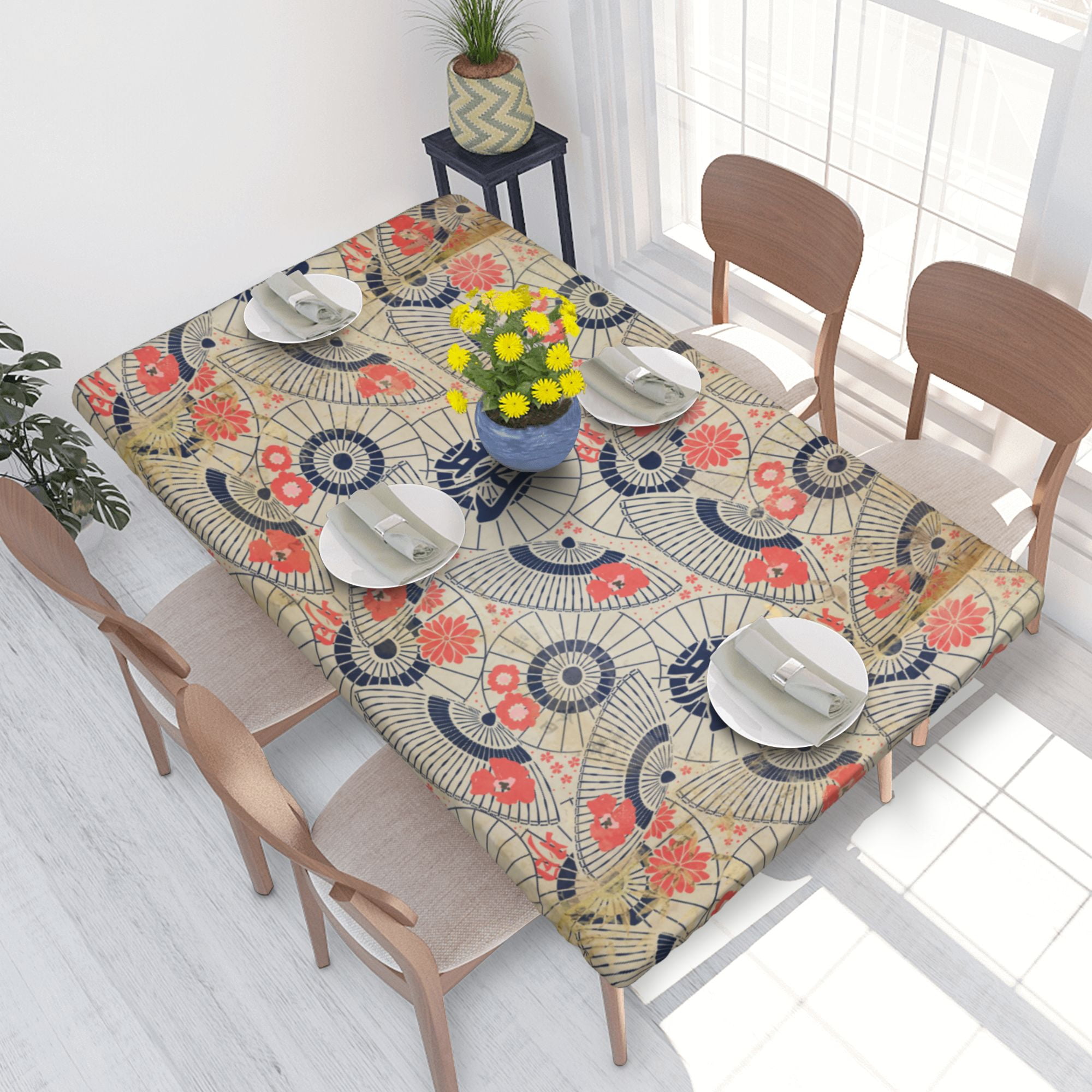 Home Deluxe Tablecloth Japanese Style Pattern Background Waterproof ...