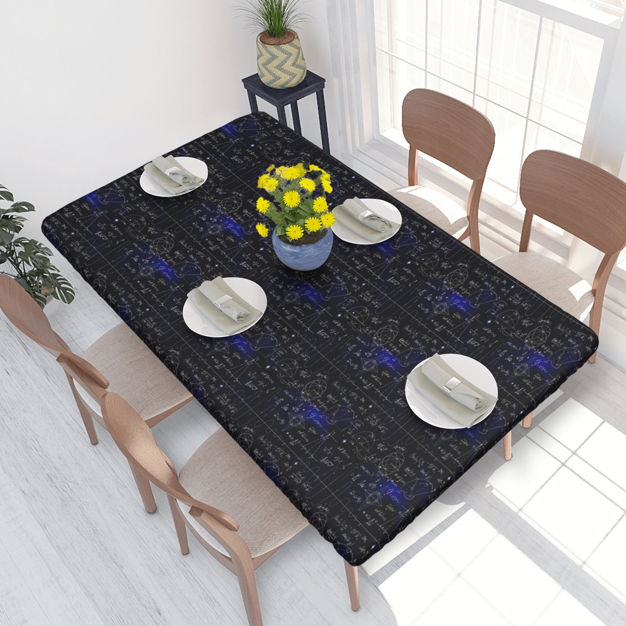 Home Deluxe Tablecloth Mathematical Endless Formulas Physics Science ...
