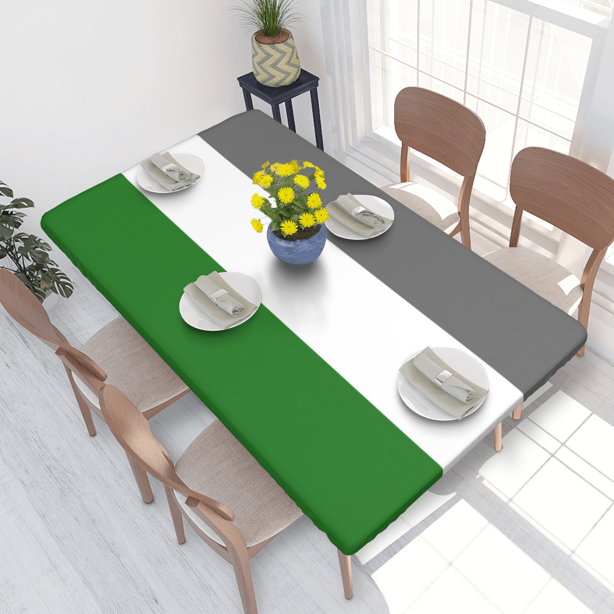 Home Deluxe Tablecloth Nudism Pride Waterproof Elastic Rim Edged Table ...