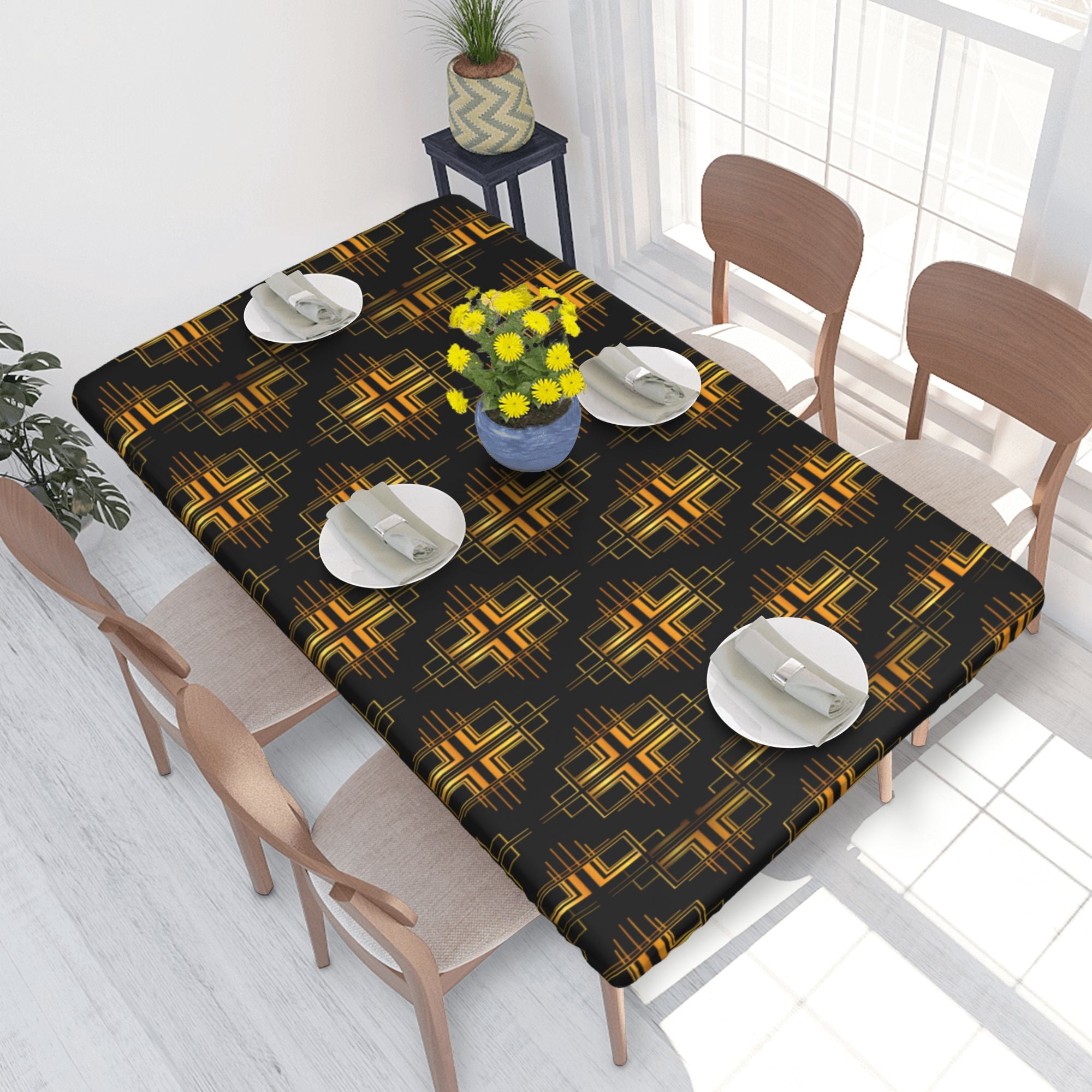 Home Deluxe Tablecloth Seamless Floral Pattern Background (42 ...