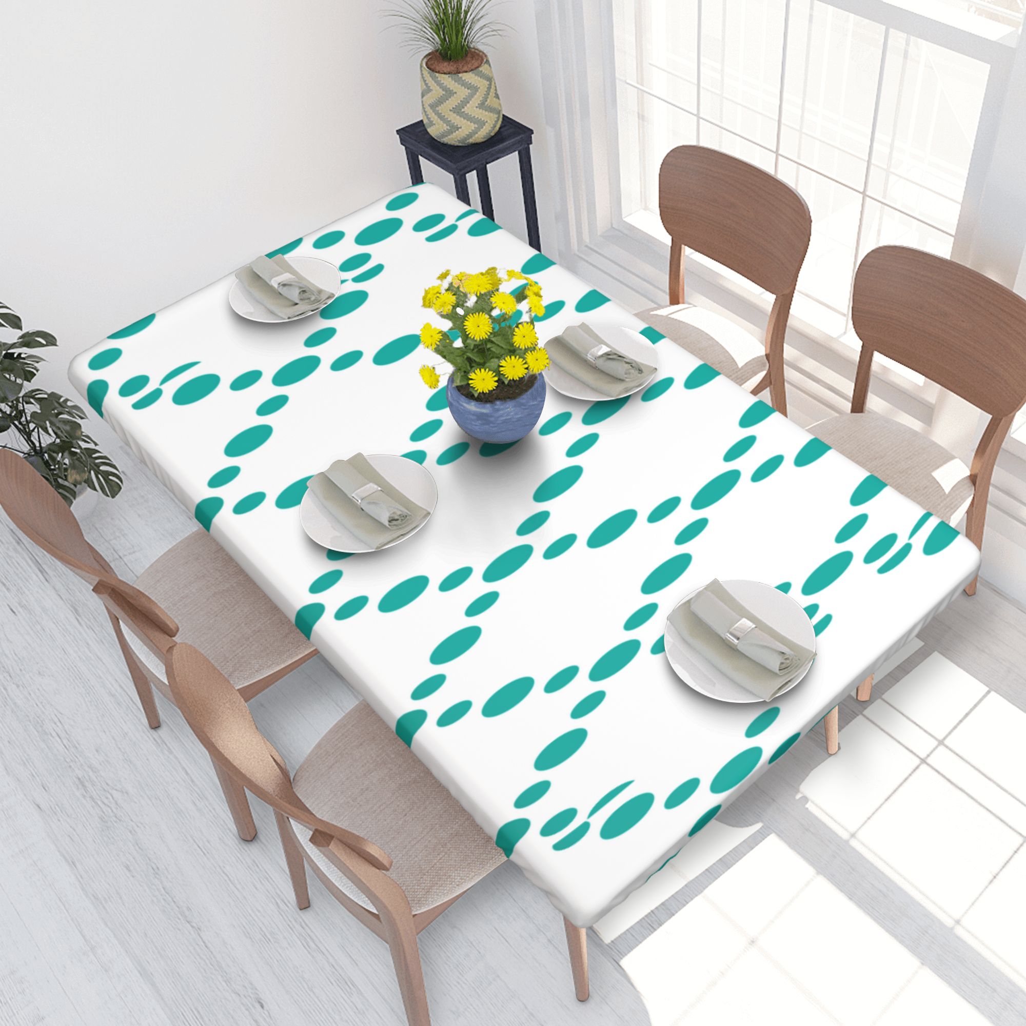 Home Deluxe Tablecloth Seamless Floral Pattern Background (65 ...