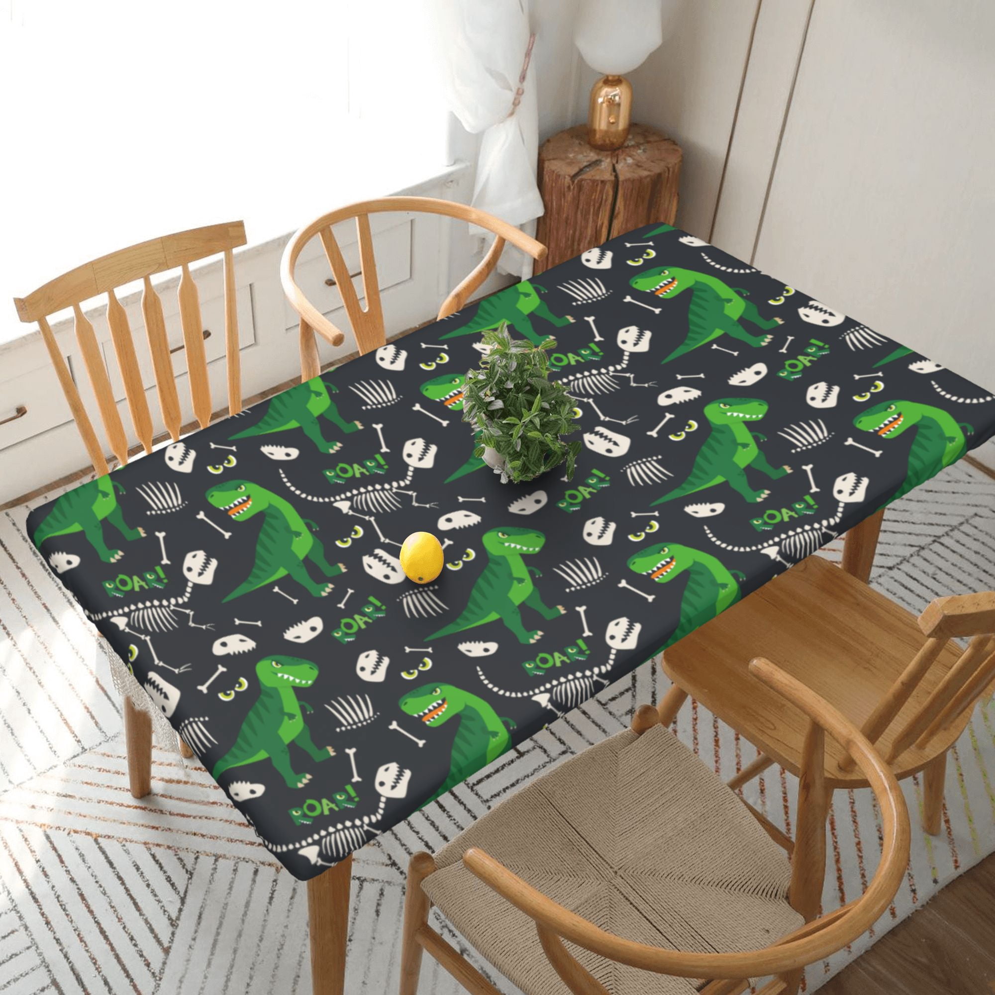 Home Deluxe Tablecloth T Rex Dino Bones Funny Dinosaur Skeleton ...