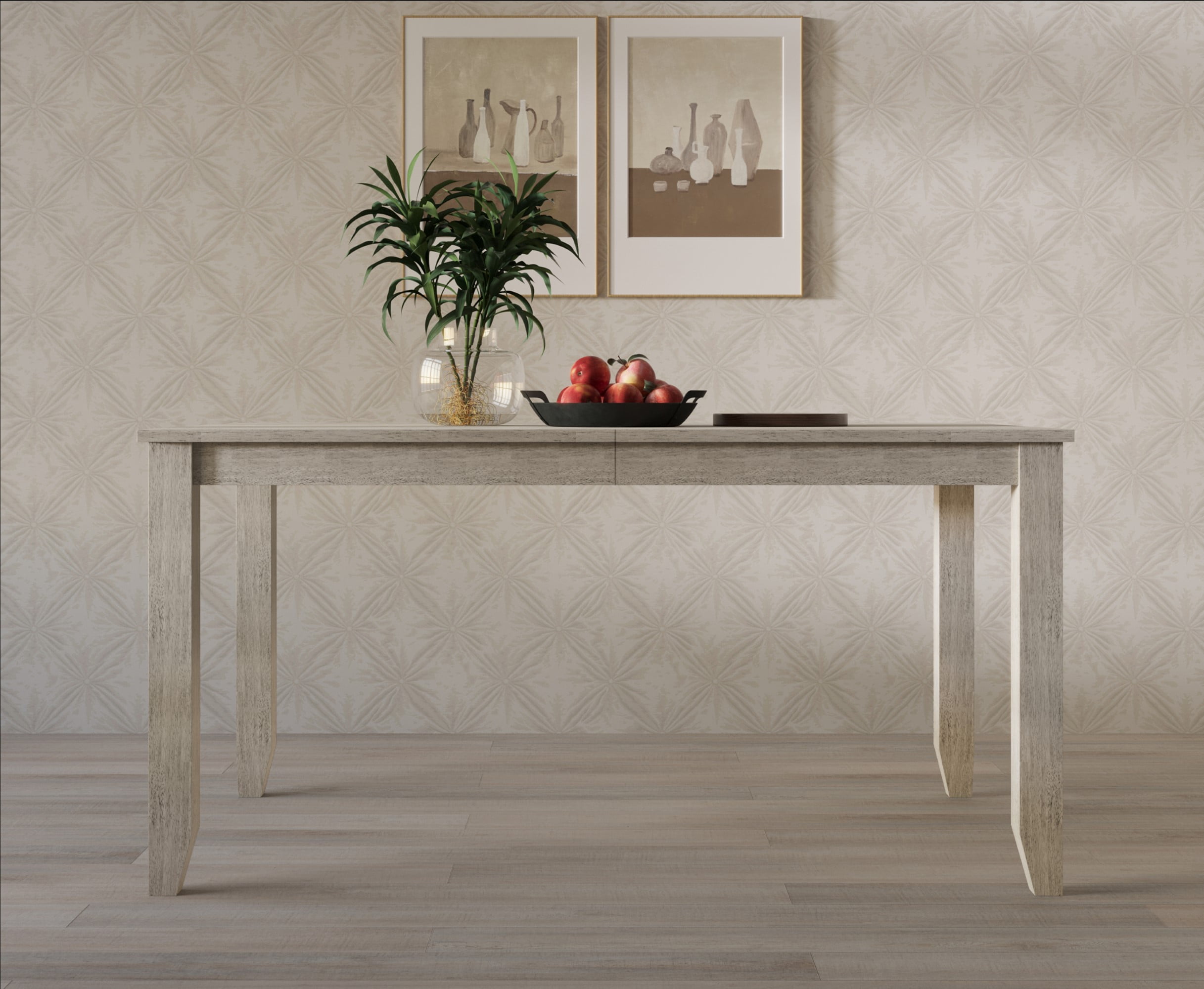 Home Design Cindy 7-Piece Dining Set, Rectangular Table with Shaker ...