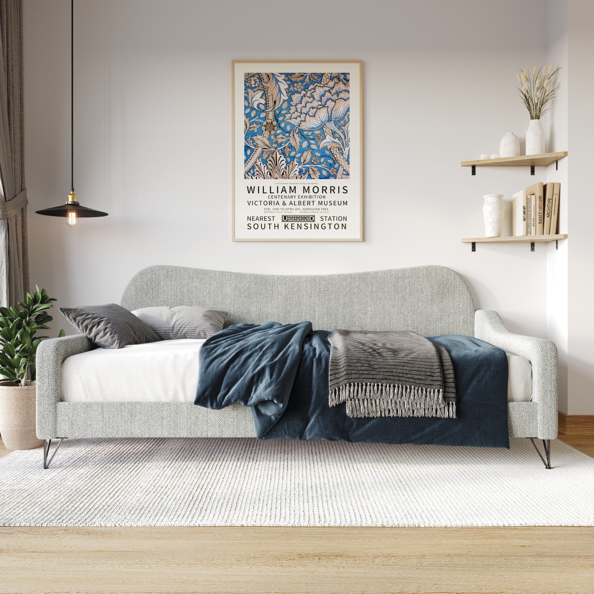 Home Design Natty Twin Daybed with Upholstered Frame, Elegant Backrest ...