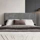 Home Design Romney Twin Upholstered Headboard with Vertical Channel ...