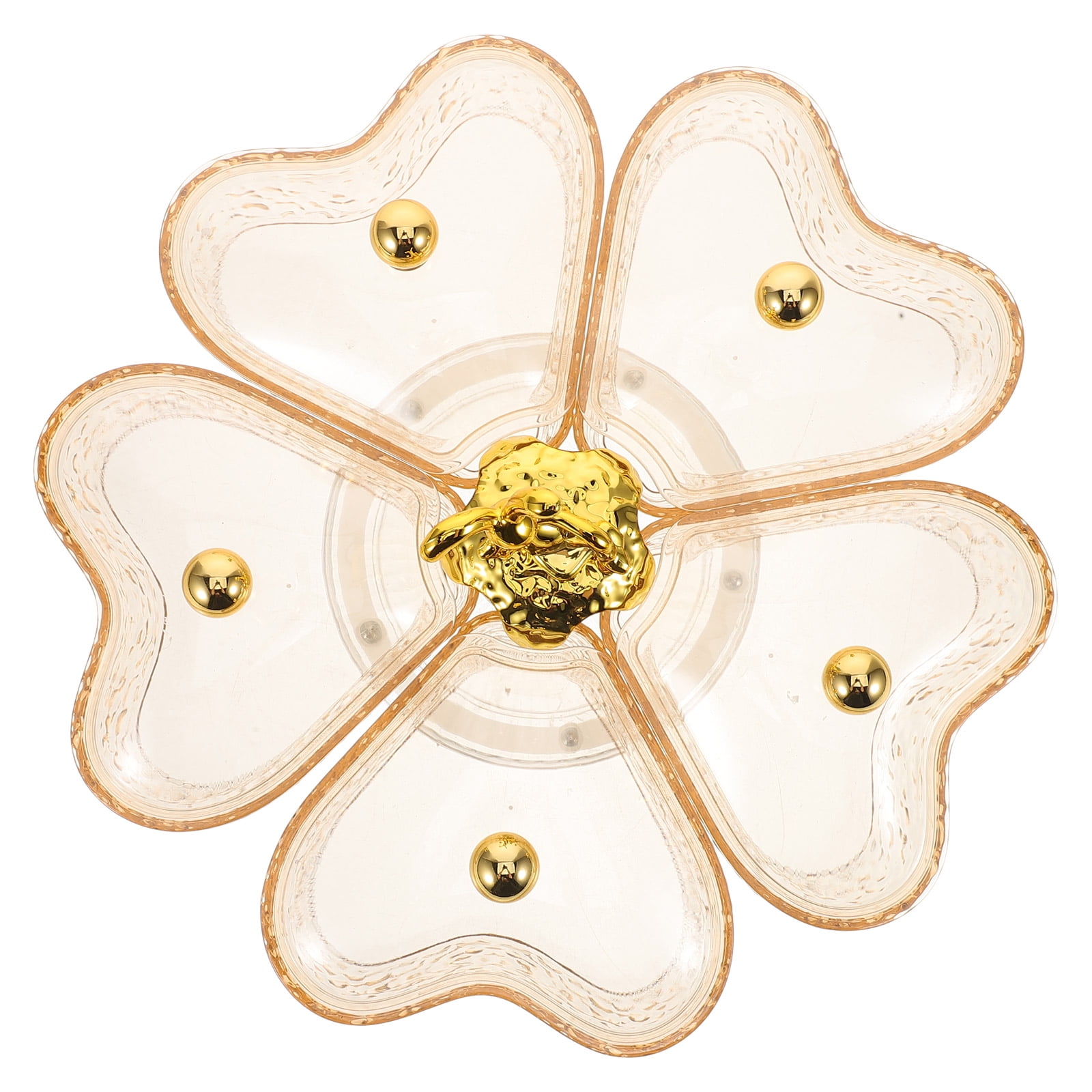 WHAMVOX Golden Rotatable Heart Shaped Candy Dish for Food Storage ...