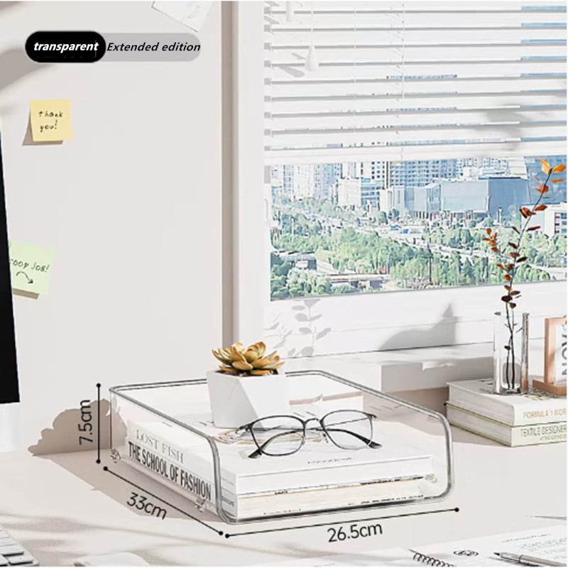 Home Desktop Stackable Storage Filing Box PET Office Desk Data A4 Paper ...