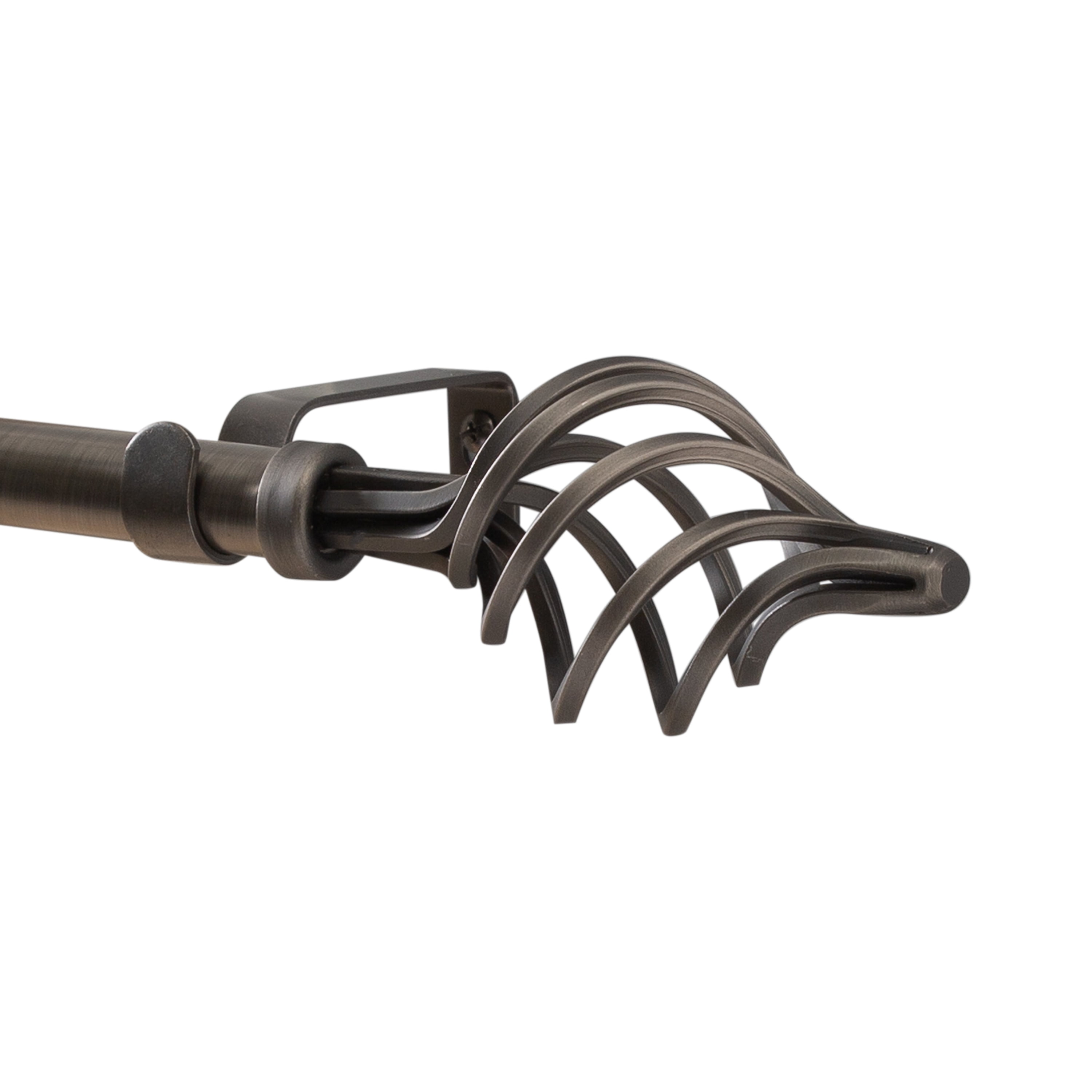 Home Details Modern Twist Curtain Rod 86-120" in Satin Nickel - Walmart.com