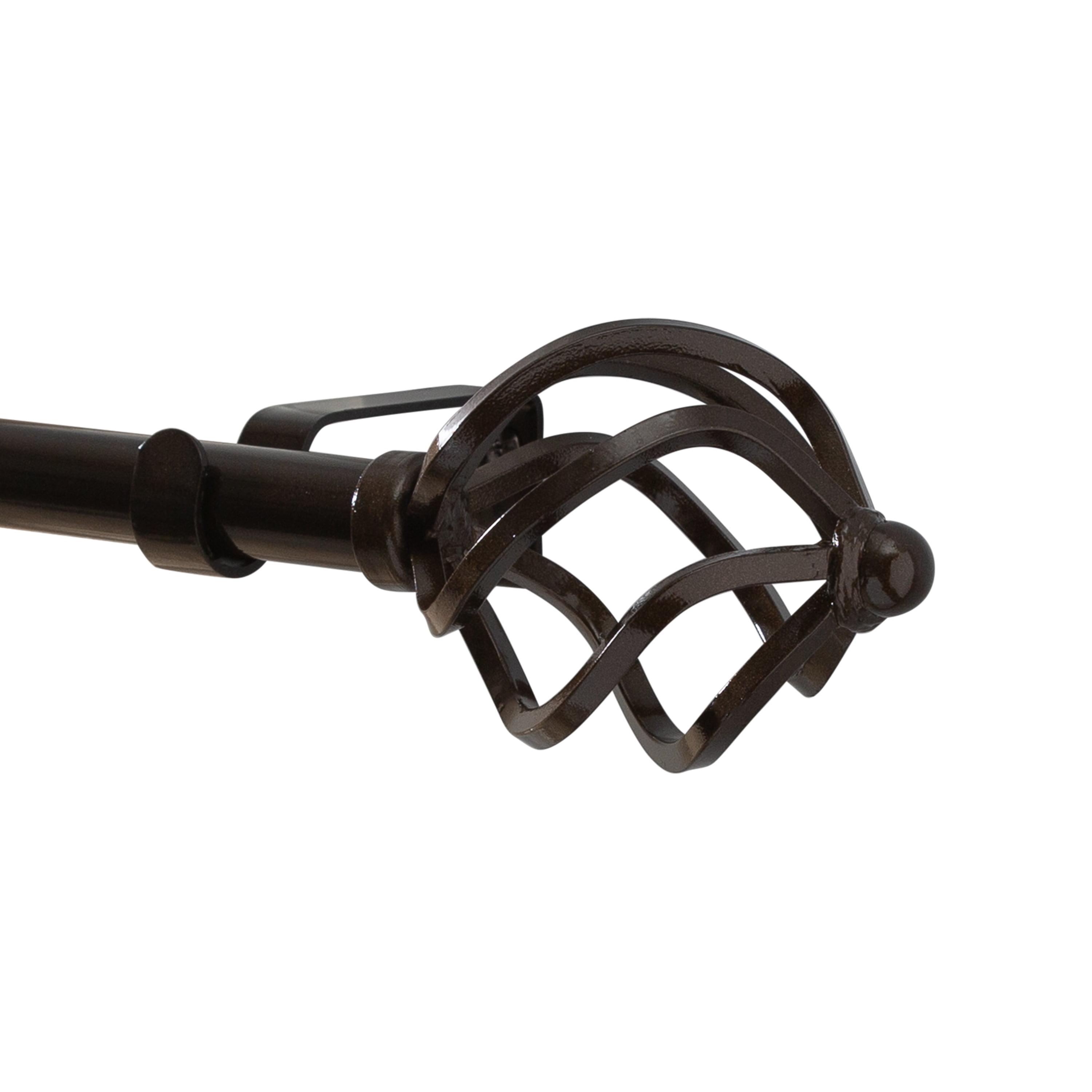 Home Details Royal Twist Curtain Rod 24-48" in Bronze - Walmart.com