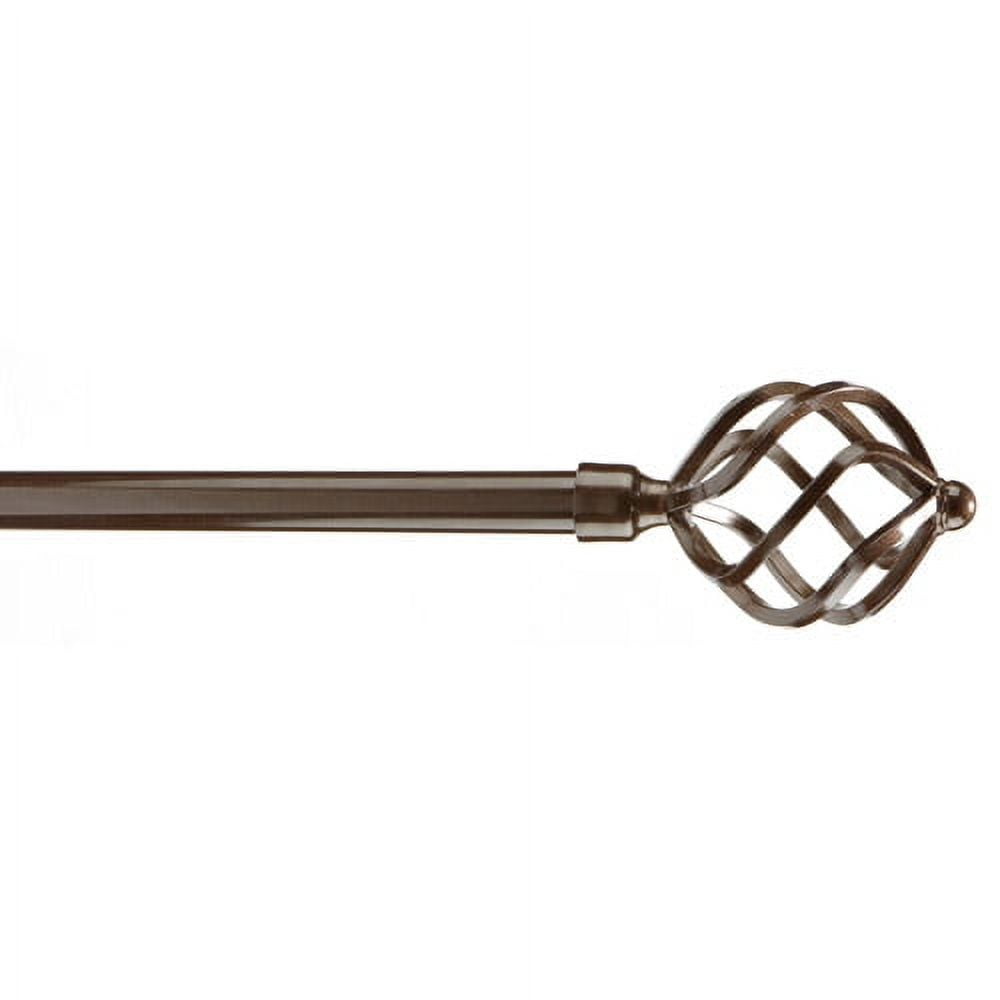 Home Details Royal Twist Curtain Rod 86-120" in Bronze - Walmart.com