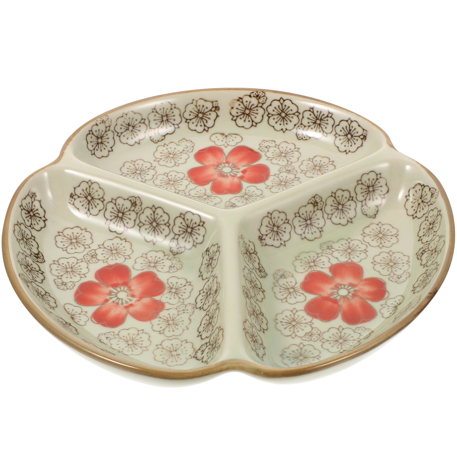 HOMEMAXS Divided Food Serving Plate Multi Functional Dinner Plate Home ...