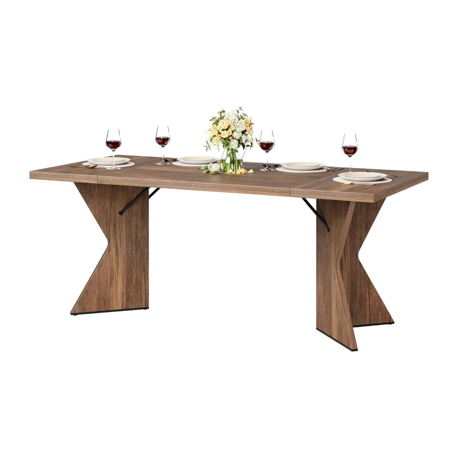 Home Dining Room Table 6, 70.9'' Rectangular Kitchen Table Dining Room ...
