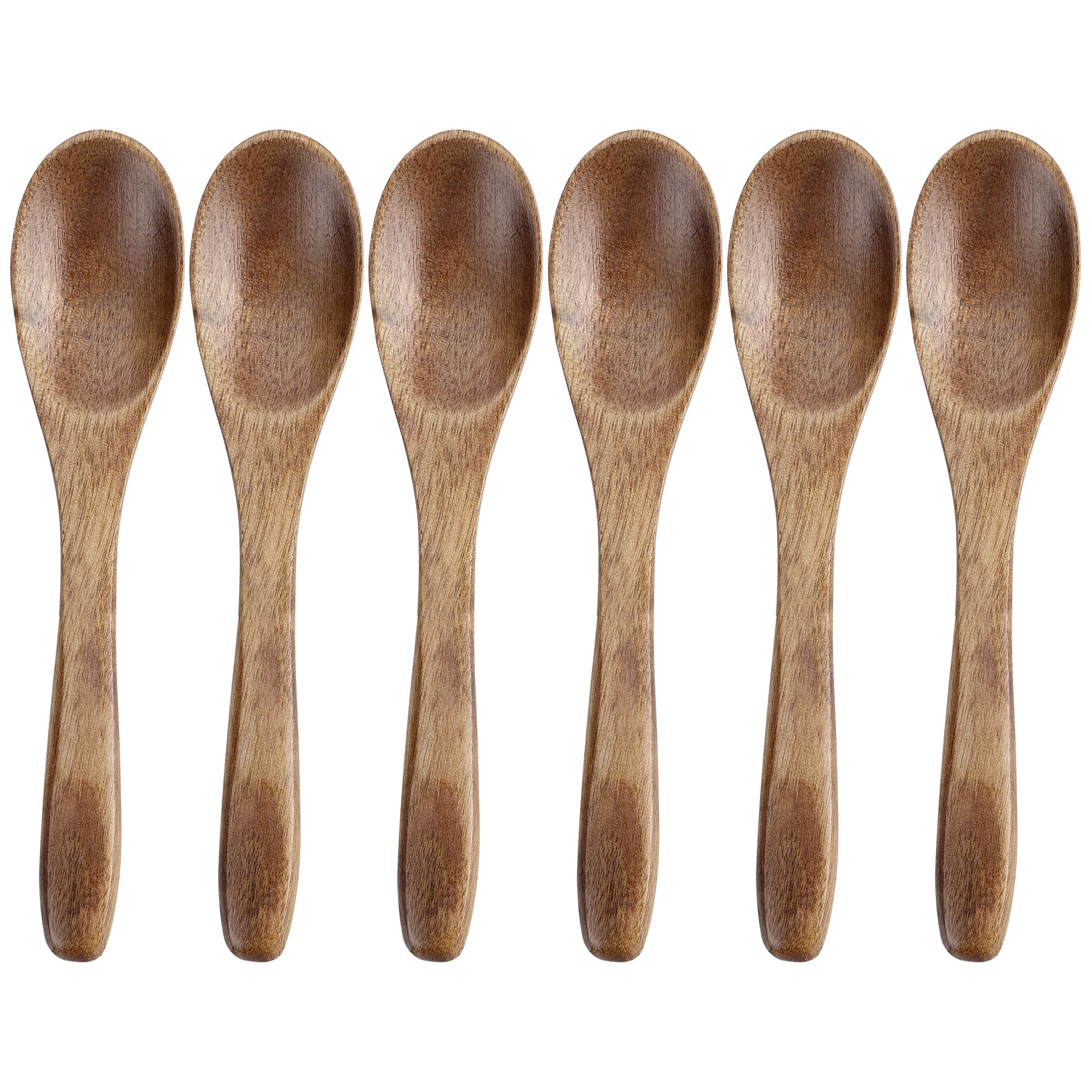Home Dining Table Wood Honey Mixing Serving Spoon Scoop Brown 12cm ...