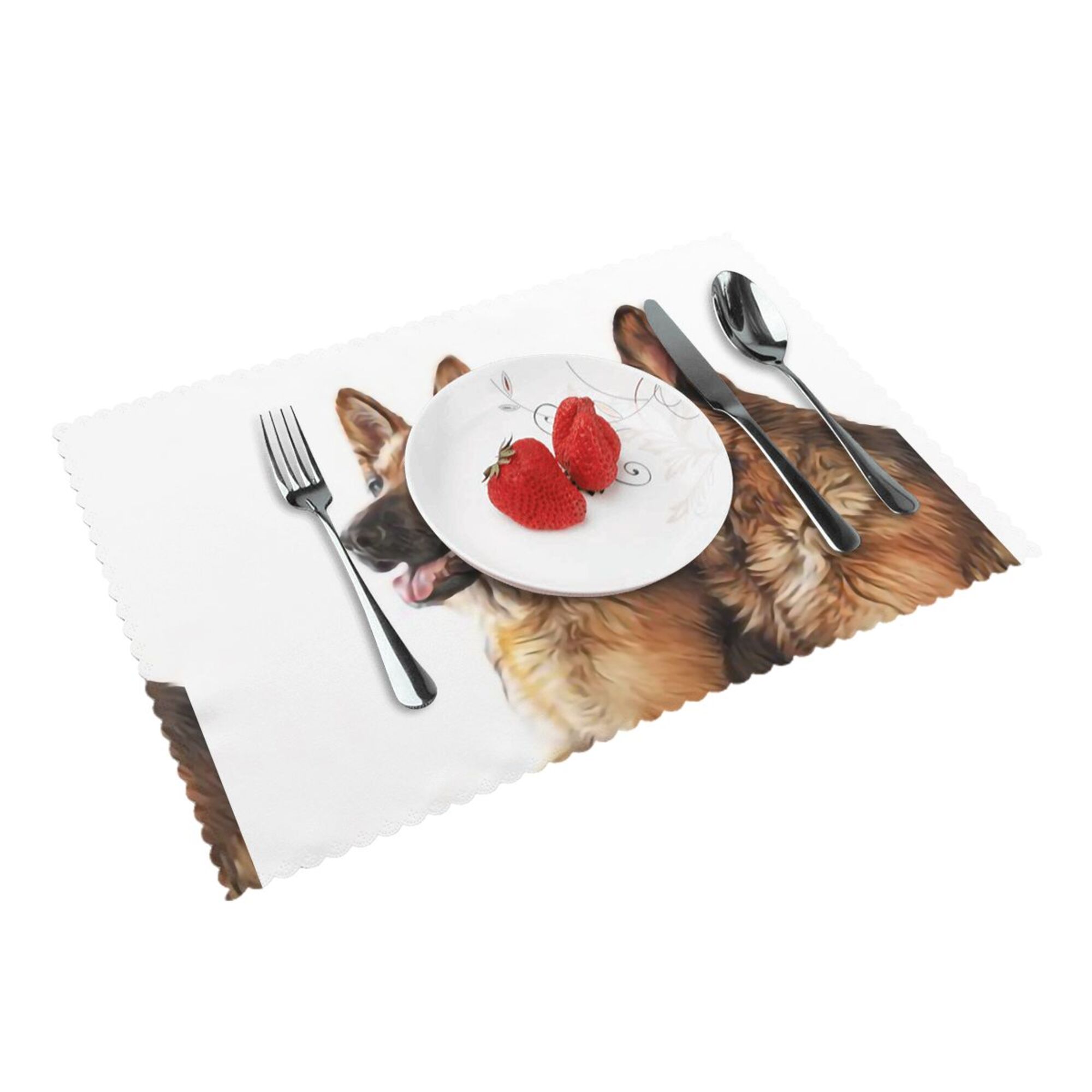 Home Drawing Dog German Shepherd Abstract Placemats Set Of 4 Washable ...