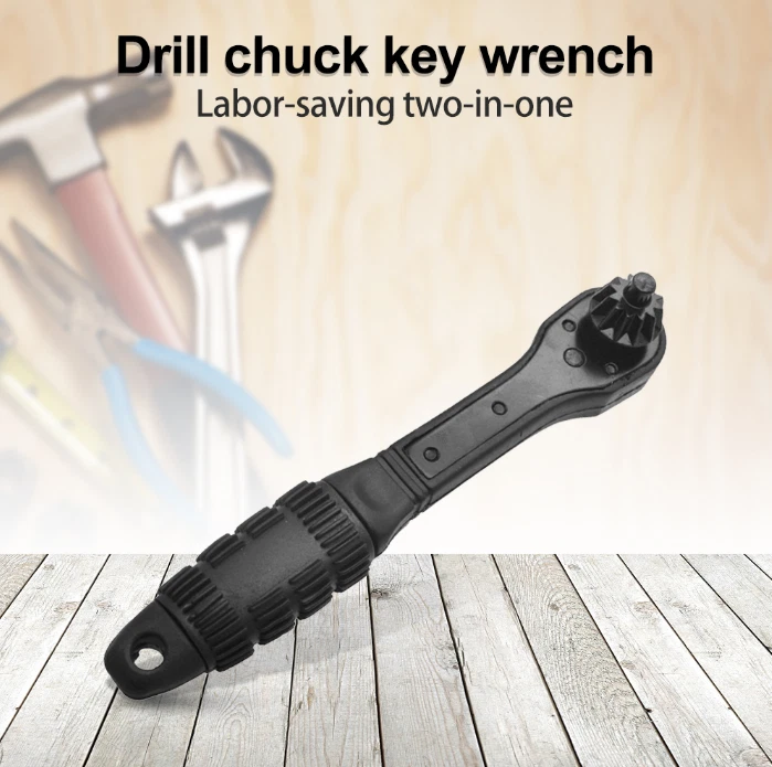 Home Drill Chuck Ratchet Two-Headed Spanner Key Drill Chuck Ratchet ...