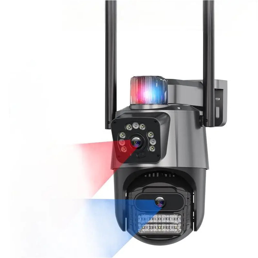 Home Dual IP Camera HD Pixels APP Remote Access 2-way Audio Color Night Vision Video Recording ...