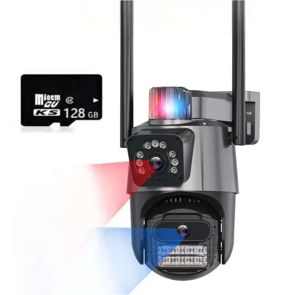Home Dual IP Camera HD Pixels APP Remote Access 2-way Audio Color Night ...