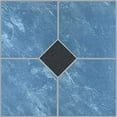Home Dynamix 12x12-Inch Blue Vinyl Tile for Bathroom Floor, Box of 20 ...