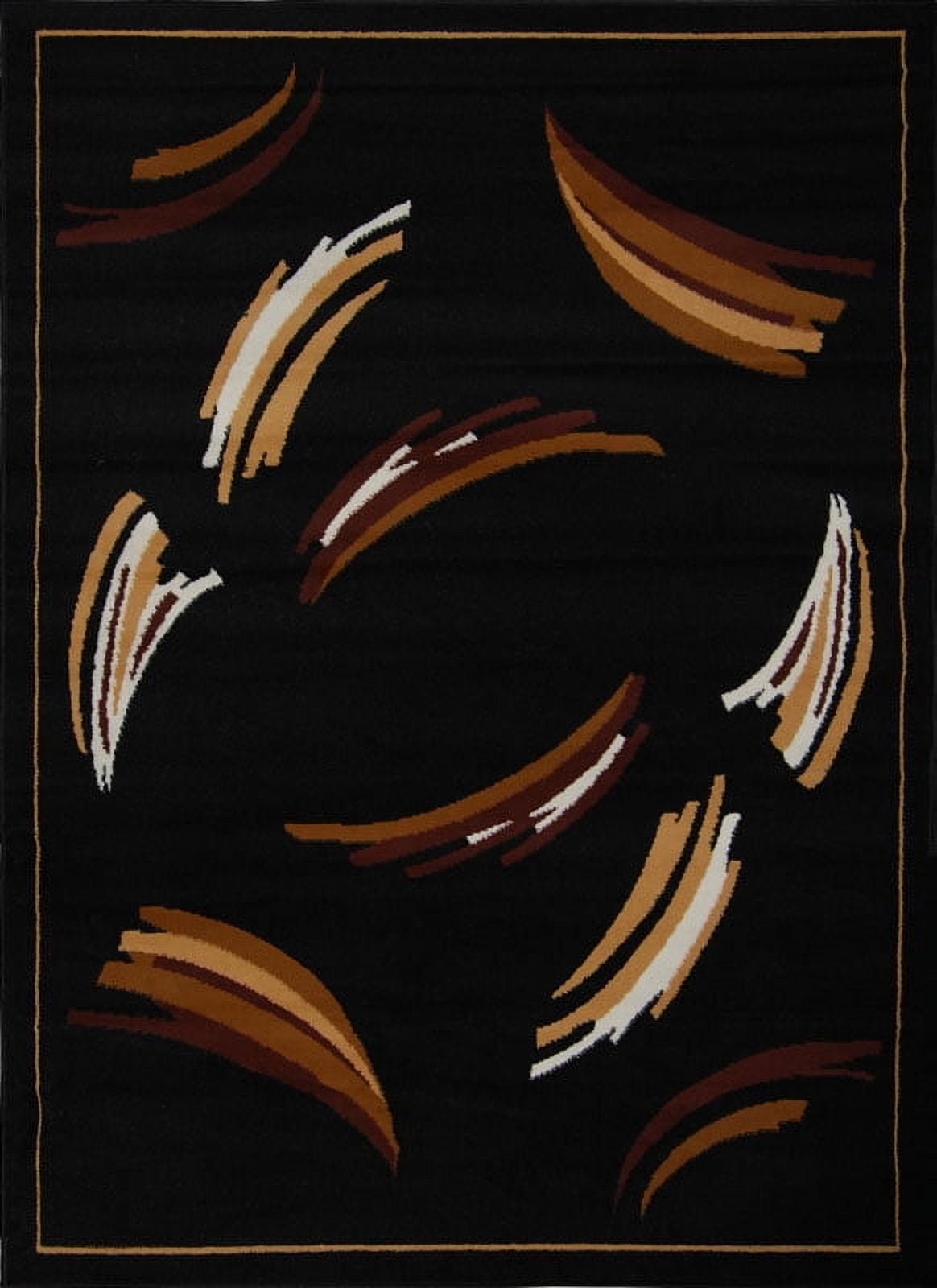Home Dynamix Area Rugs: Zone: 847: Modern Streaks Ebony Rug 3' 7"x5' 3 ...