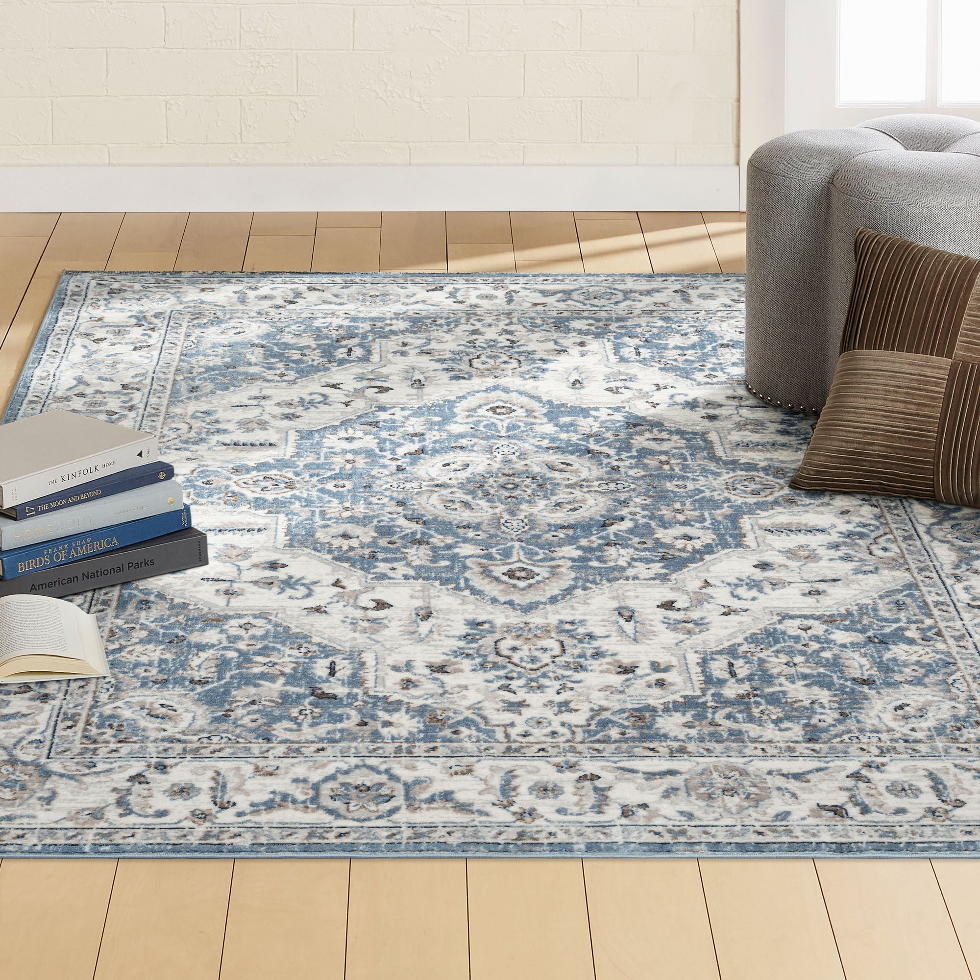 Home Dynamix Belmar Sterling Area Rug, Ivory/Blue, 7'10"x10'2 ...