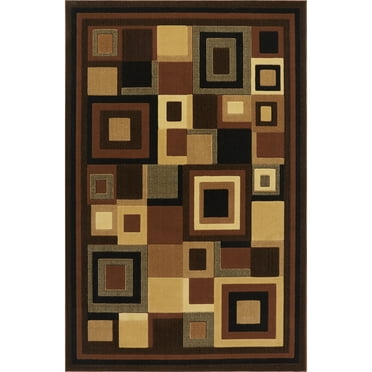 Better Homes & Gardens Spice Grid Area Rug, Red, 5' x 7' - Walmart.com