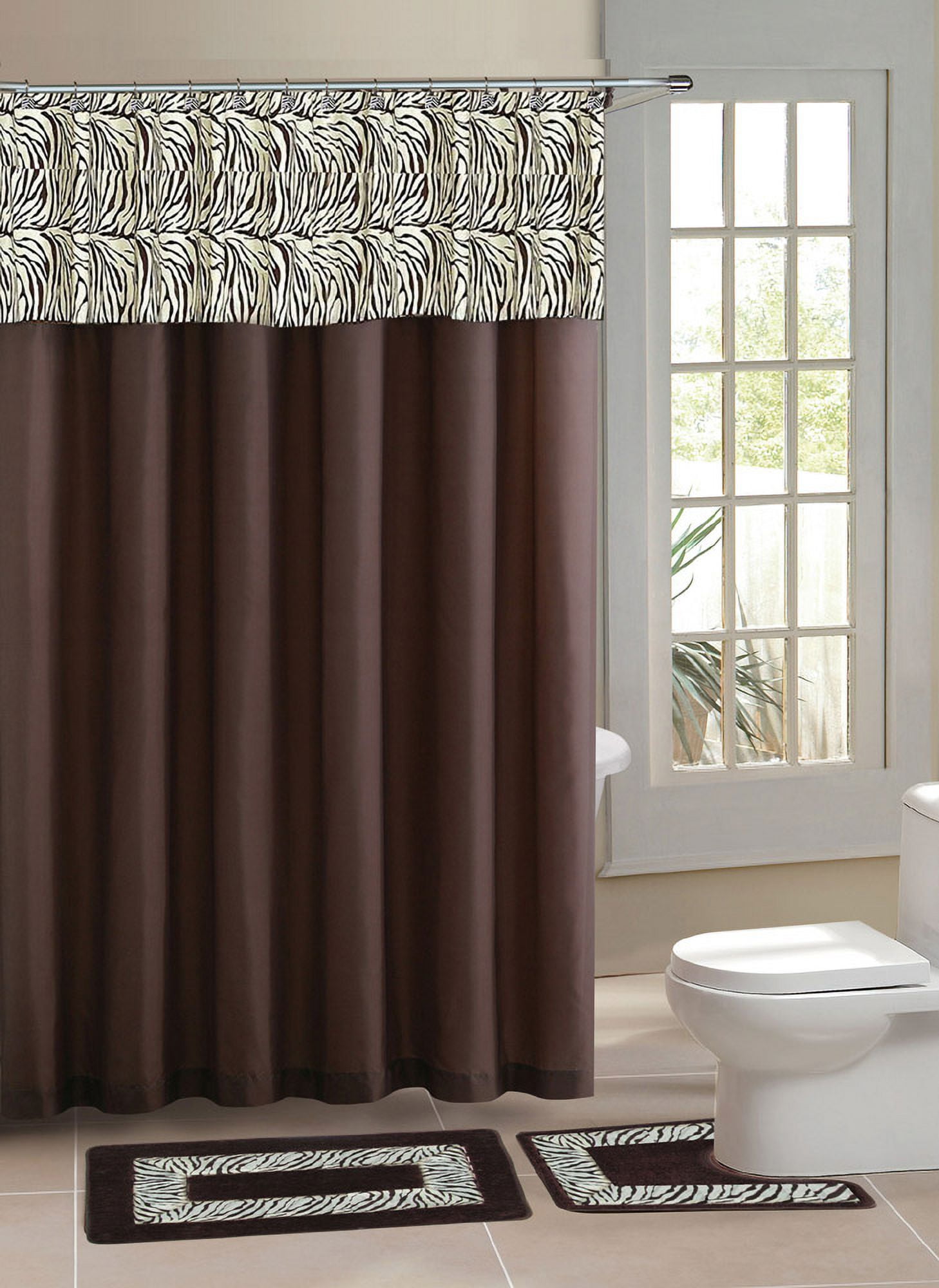 Home Dynamix Designer Bath Shower Curtain And Bath Rug Set Db15z 500