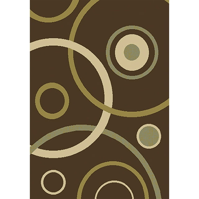 Home Dynamix Optimum Collection Brown Circles Area Rug - Walmart.com