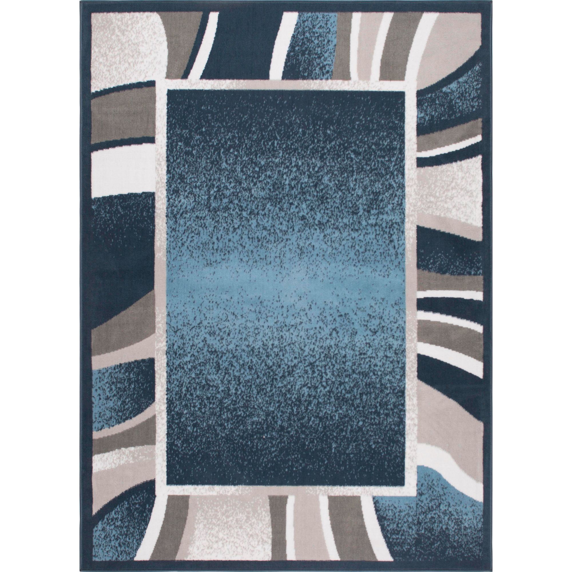 Home Dynamix Premium Rizzy Contemporary Abstract Border Area Rug, Blue ...