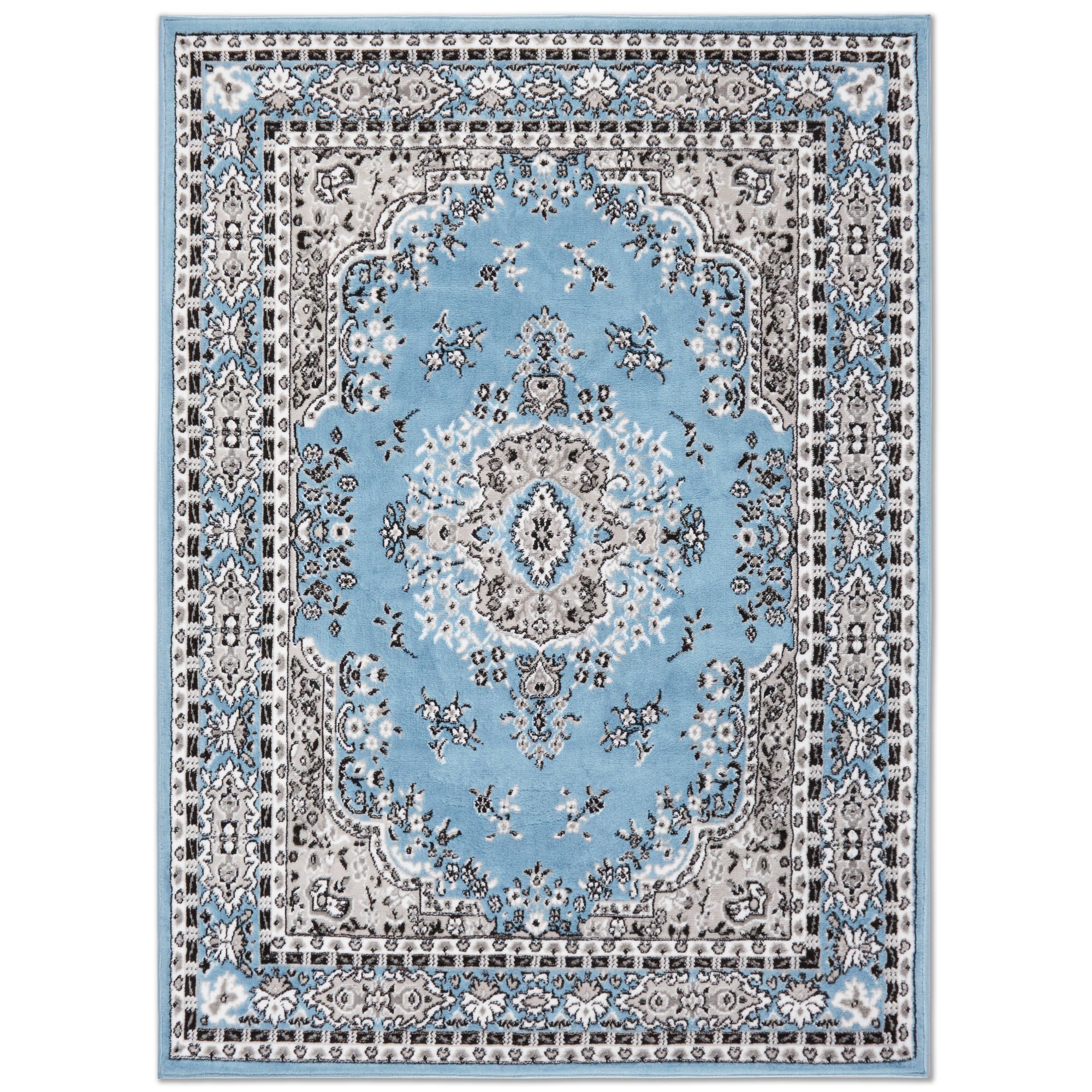 Rugs America New Aubusson Collection Light Blue 510-208 Traditional ...
