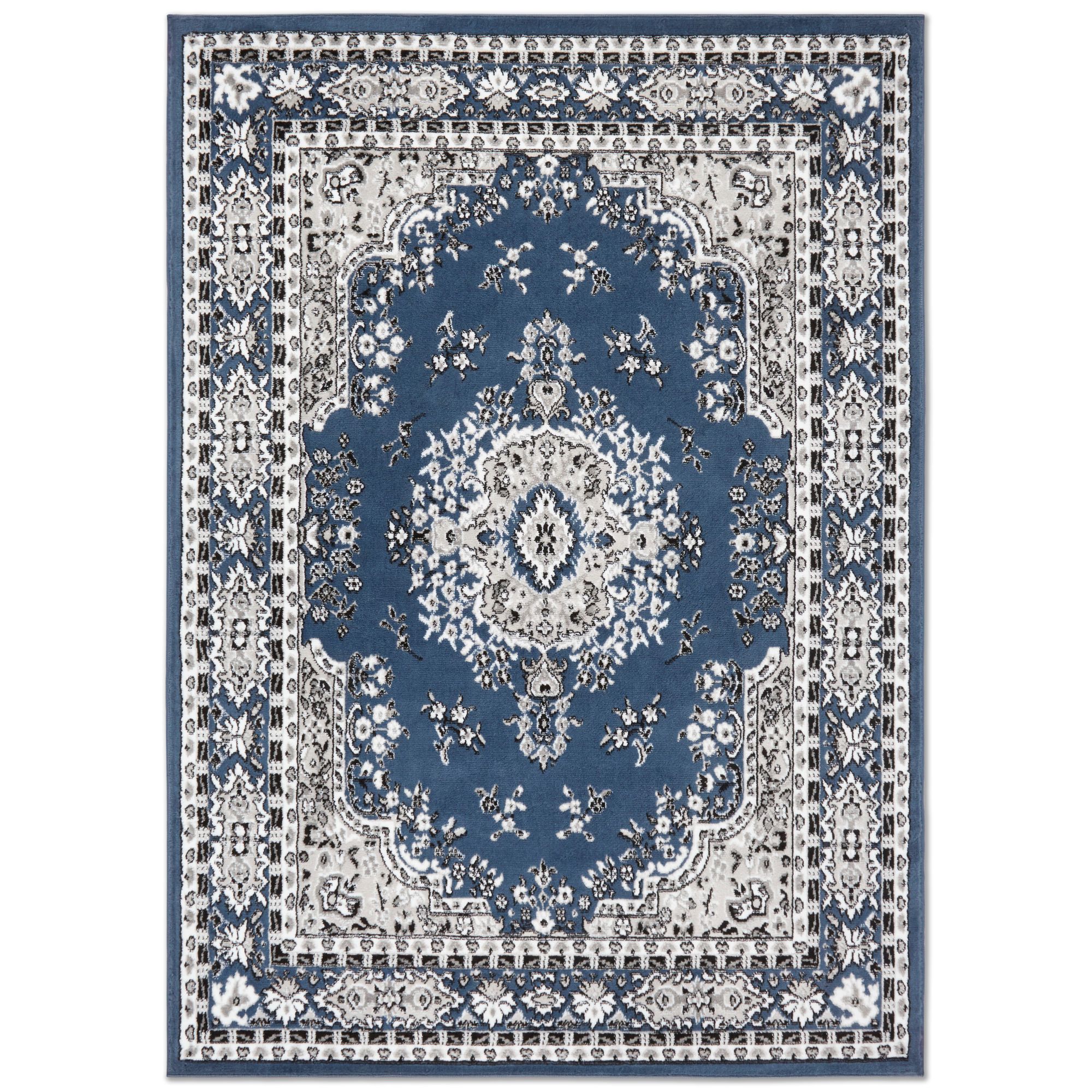 Home Dynamix Premium Sakarya Traditional Medallion Area Rug, Ivory/Blue ...