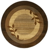 Home Dynamix Royalty Clover Geometric Area Rug Brown Blue 7'10 Round ...