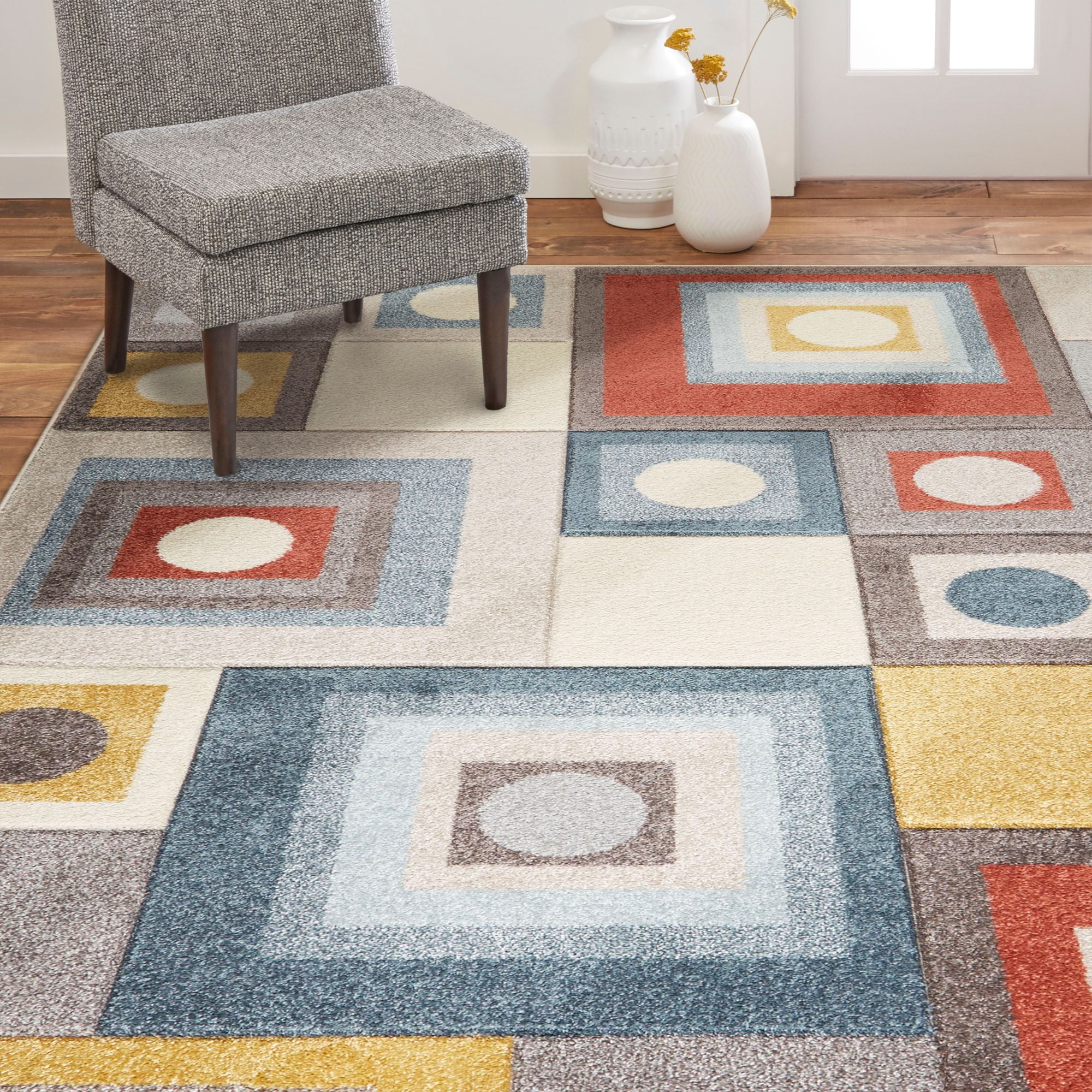 Home Dynamix Tribeca Adella Area Rug, Ivory/Blue, 7'10"x10'6" - Walmart.com