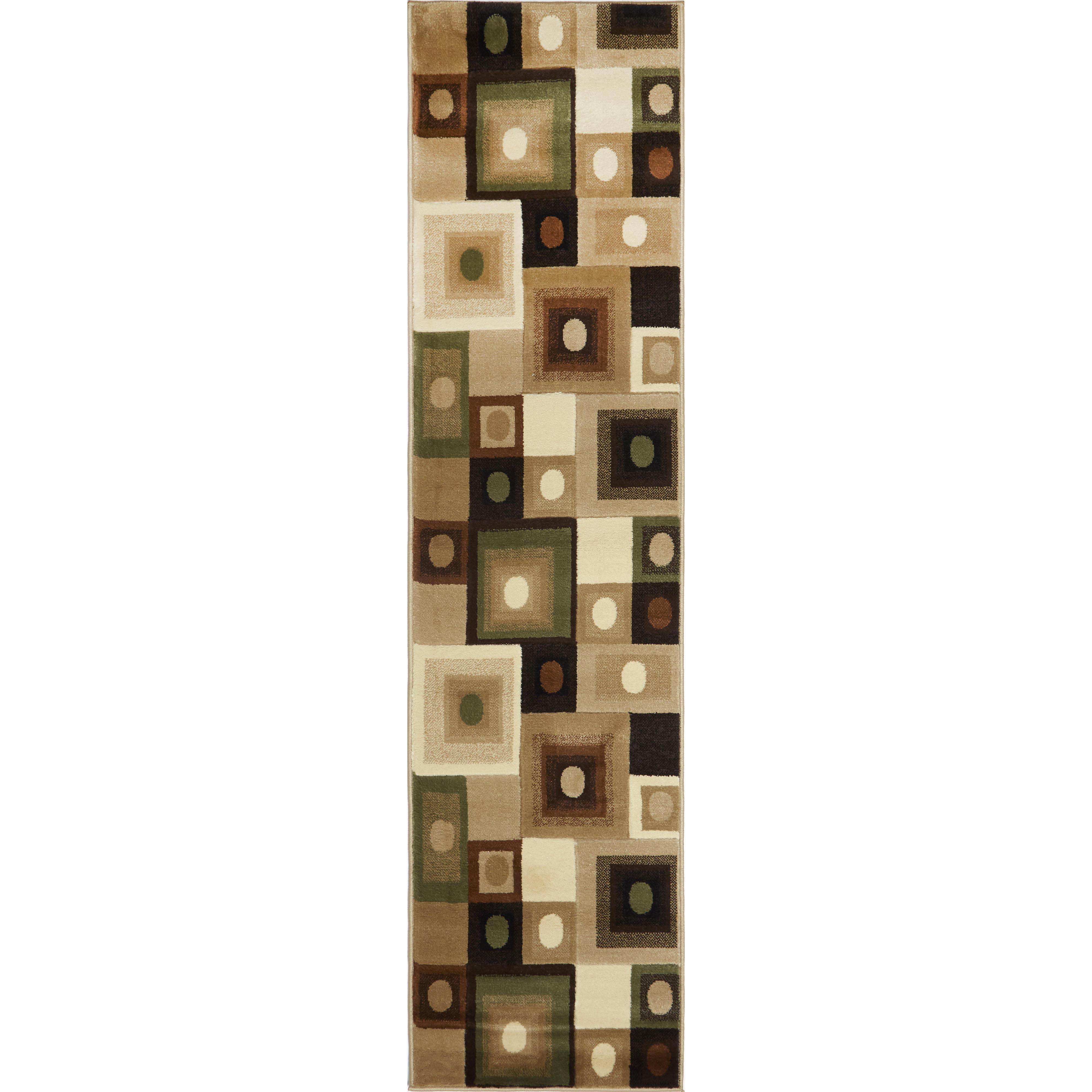Home Dynamix Tribeca Adella Geometric Area Rug, Brown/Green, 1'9"x7'2 ...