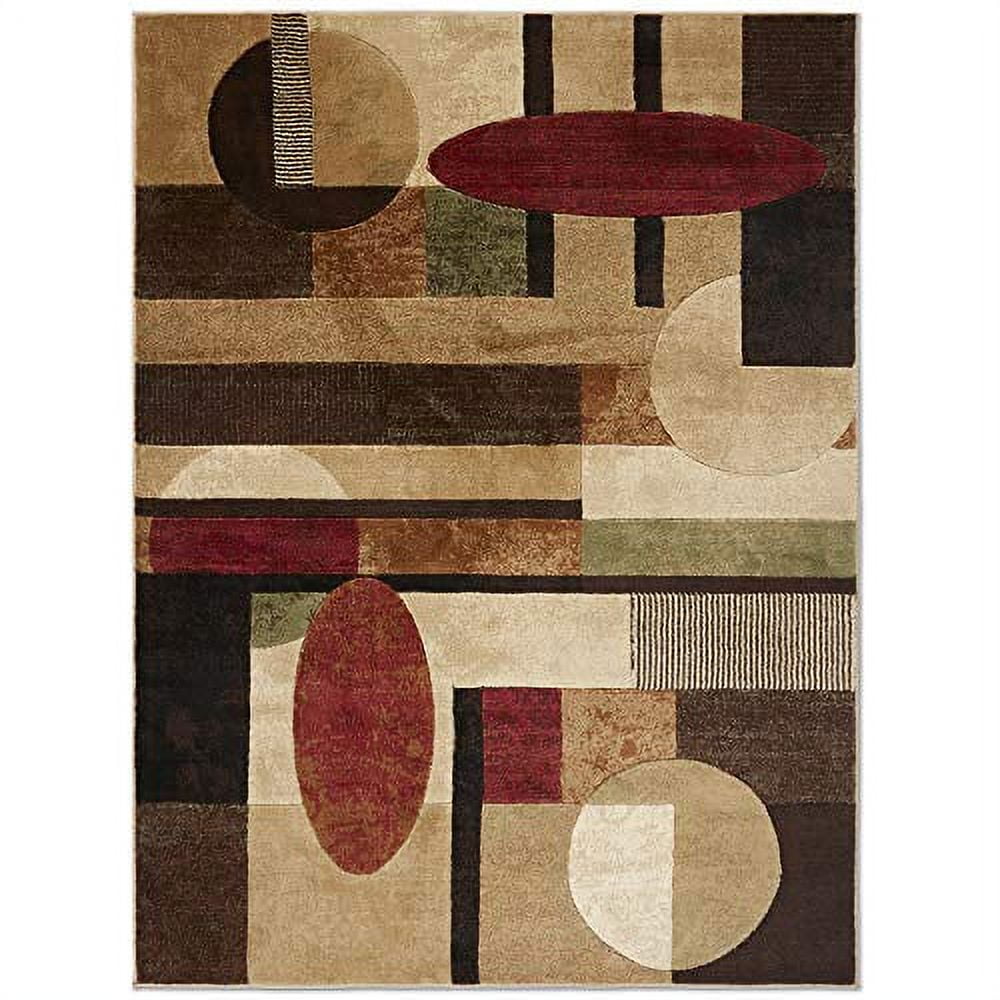Home Dynamix Tribeca Jasmine Contemporary Geometric Area Rug, Brown/Red ...