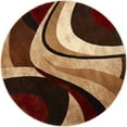 Free Shipping! Home Dynamix Tribeca Slade Brown Red 7'10 Round Area Rug ...