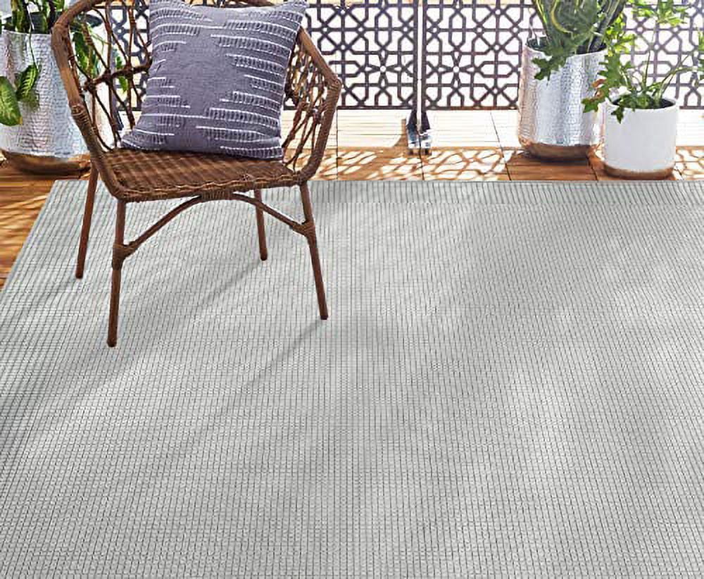 Home Dynamix Tripoli Phoenix Modern Border Indoor/Outdoor Area Rug, Grey/Cream, 7'10"x10'2 ...