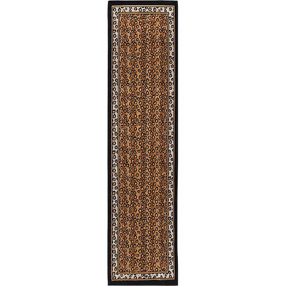 Home Dynamix Zone Area Rugs - 56-502 Animal Print Bordered Leopard ...