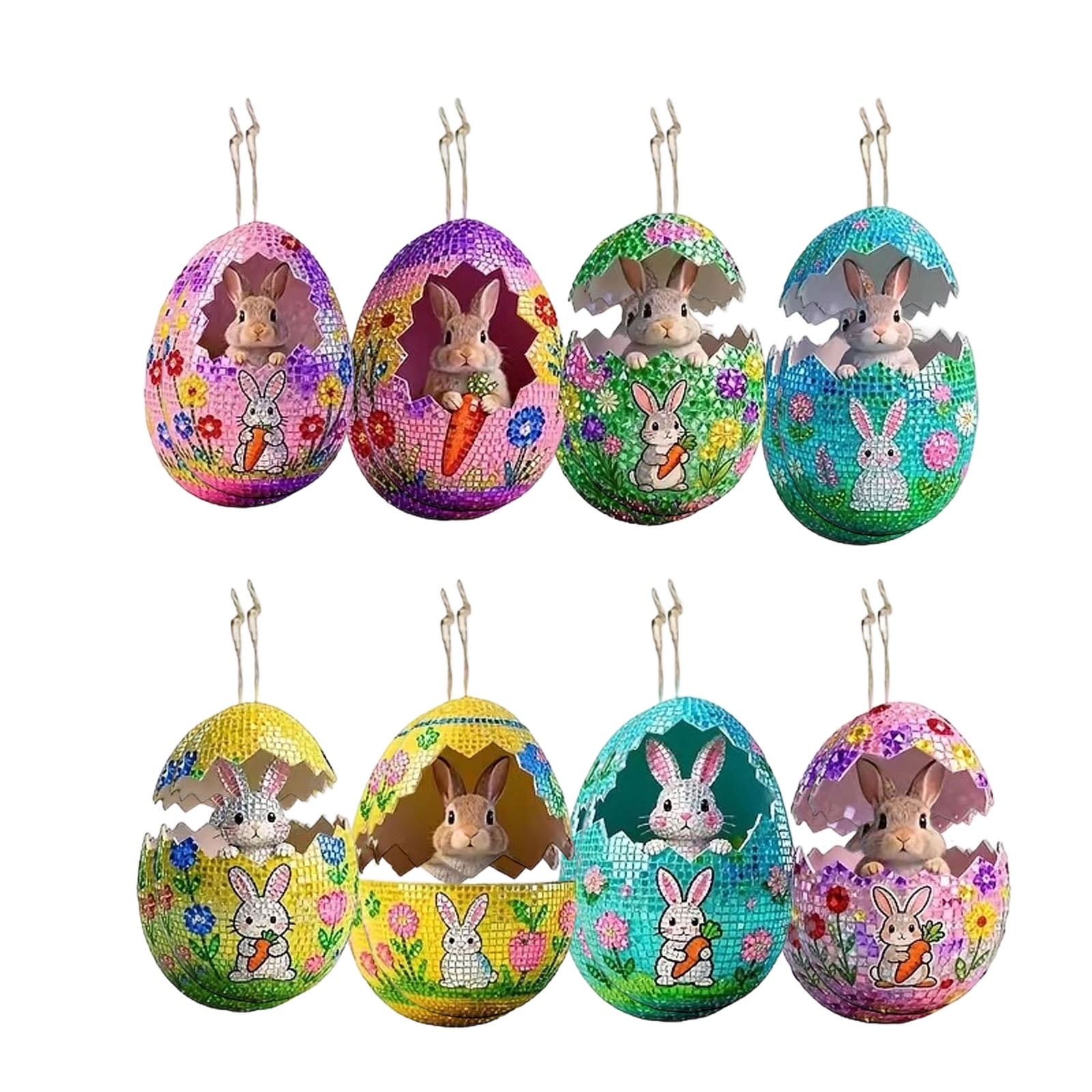 Home Easter Wooden Decor 16pcs, Cute Hanging Ornaments, Mini Signs for ...