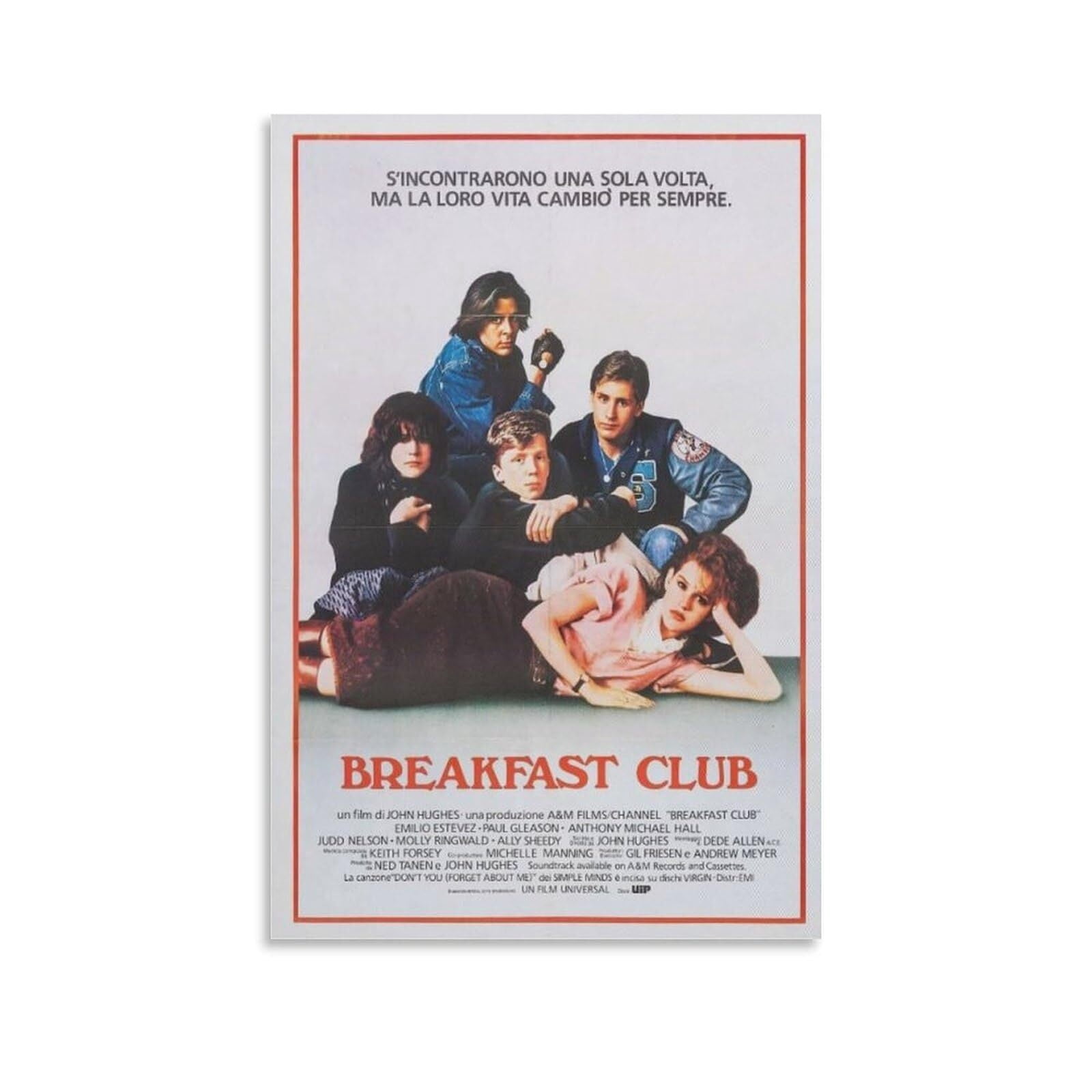 Home Edition The Breakfast Club Retro Teen Drama Canvas Wall Art ...
