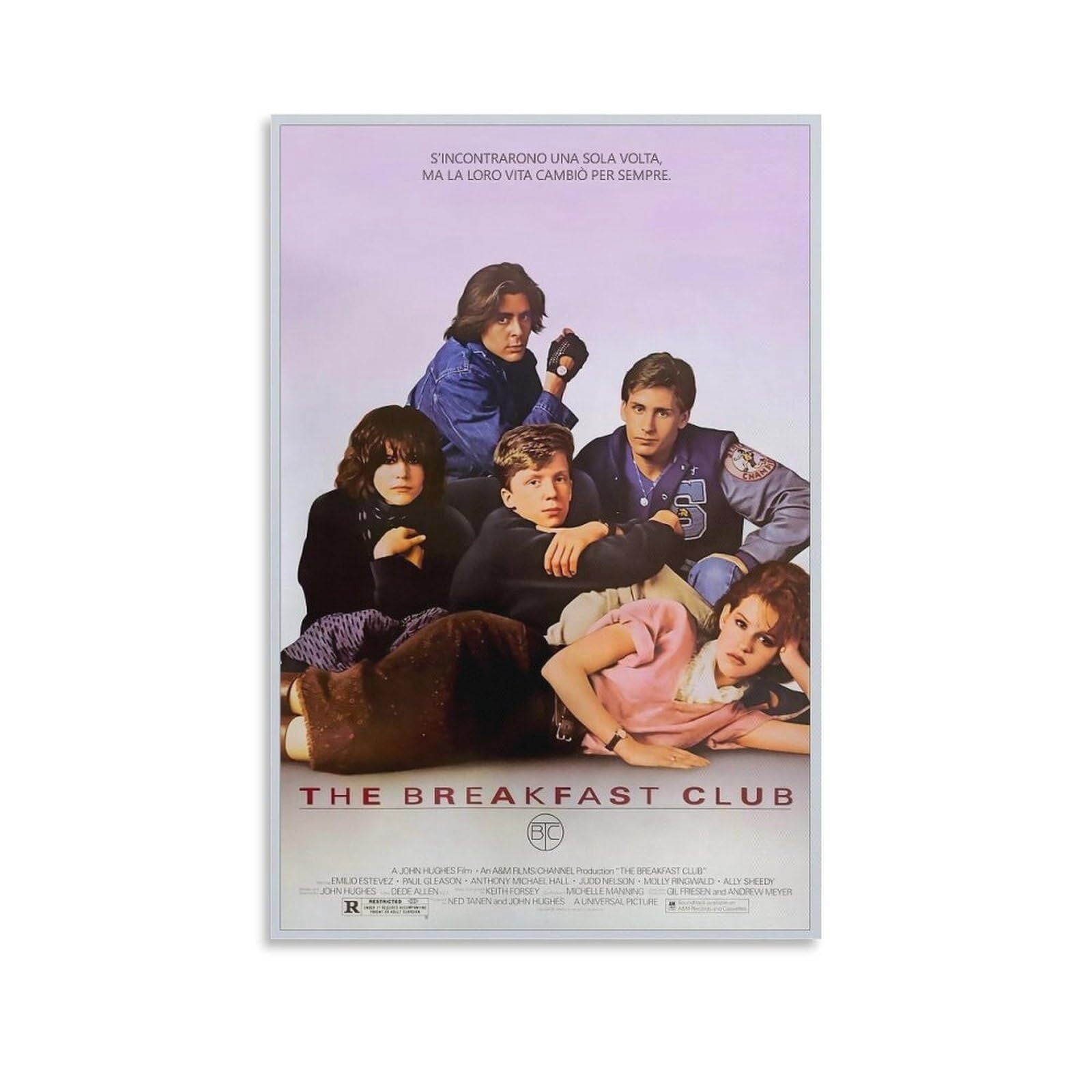 Home Edition The Breakfast Club Retro Teen Drama Canvas Wall Art ...