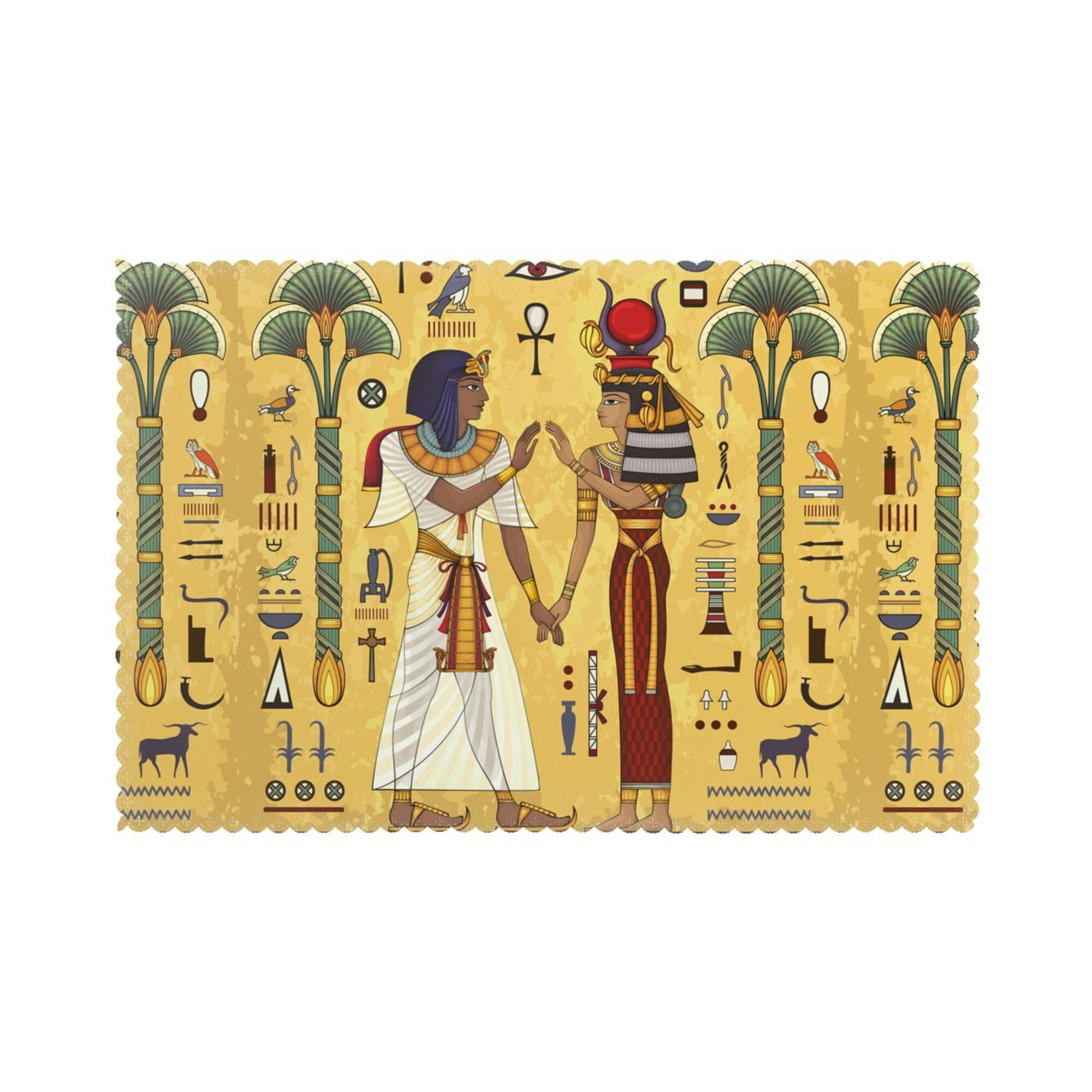 Home Egyptian Mythologyancient Culture Sing And Symbol Placemats Set Of ...