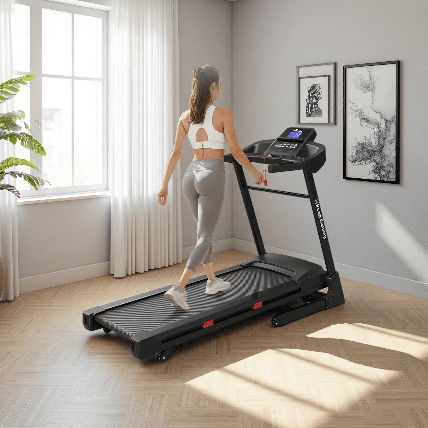 Home Electric Foldable Treadmill – 3.5HP 330lbs Capacity, Automatic ...