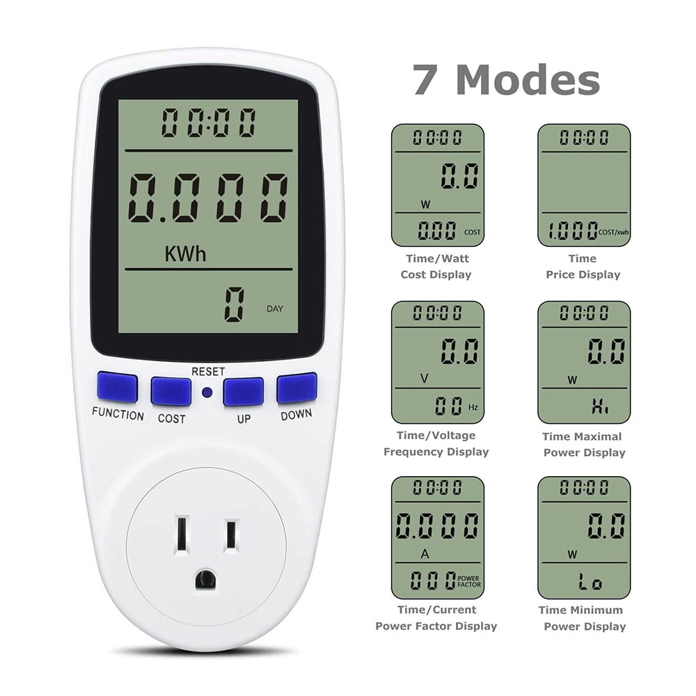 Home Electrical Power Metering Socket Electricity Usage Monitor Power ...