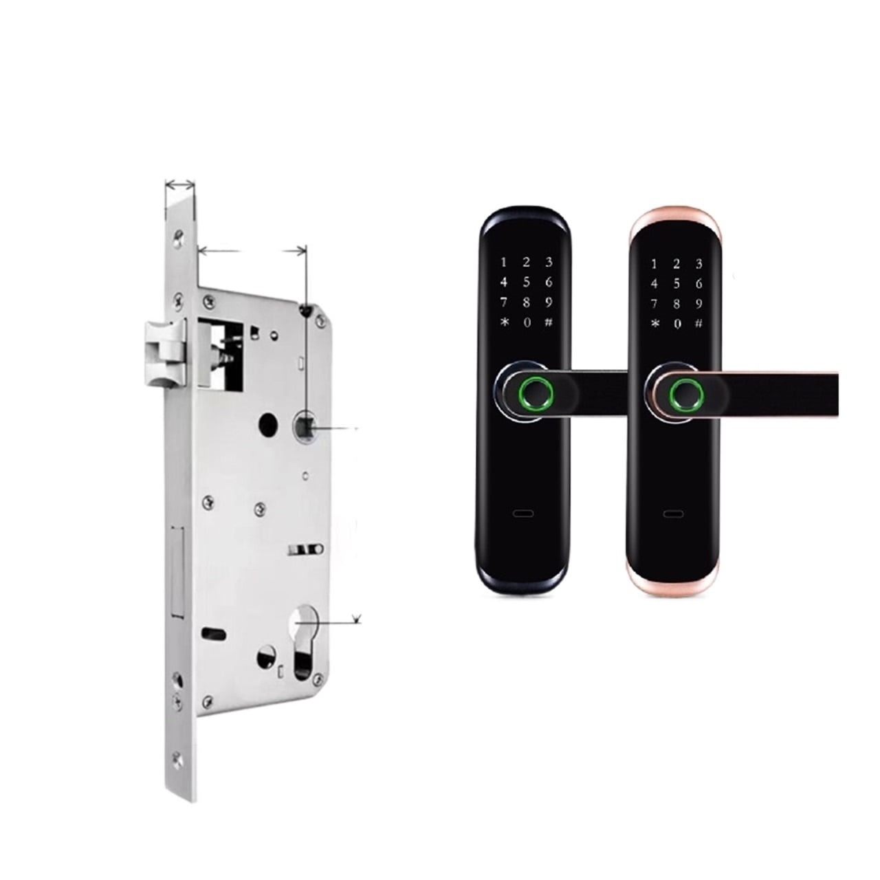 Home Electronics Tuya Wireless Door Lock Biometric Fingerprint Handle ...