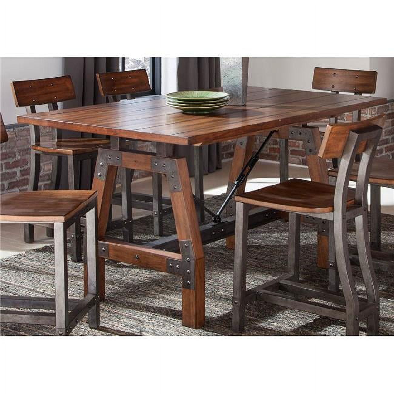 Home Elegance Holverson Counter Height Dining Room Table, 36 x 64.5 x ...