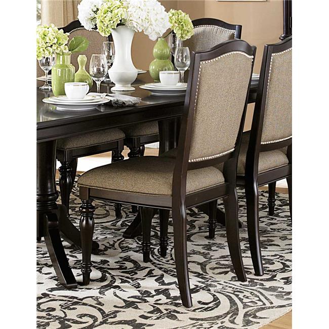 Home Elegance 41.5 x 25.75 x 20.5 in. Marston Side Chair - Dark Cherry ...