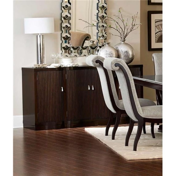 Home Elegance 5494-40 35.5 x 21.25 x 71 in. Savion Server - Espresso ...